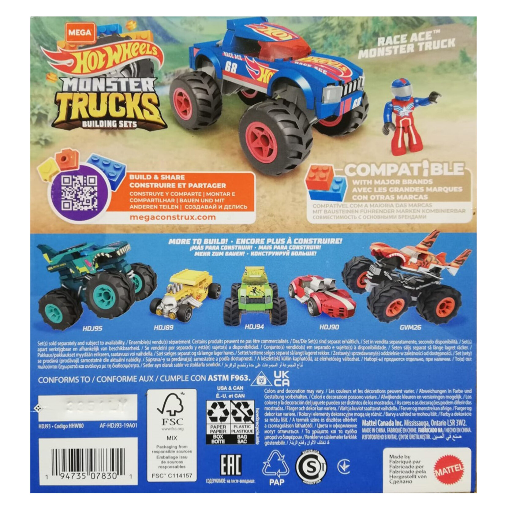 Mega Bloks Hot Wheels Race Ace Monster Truck