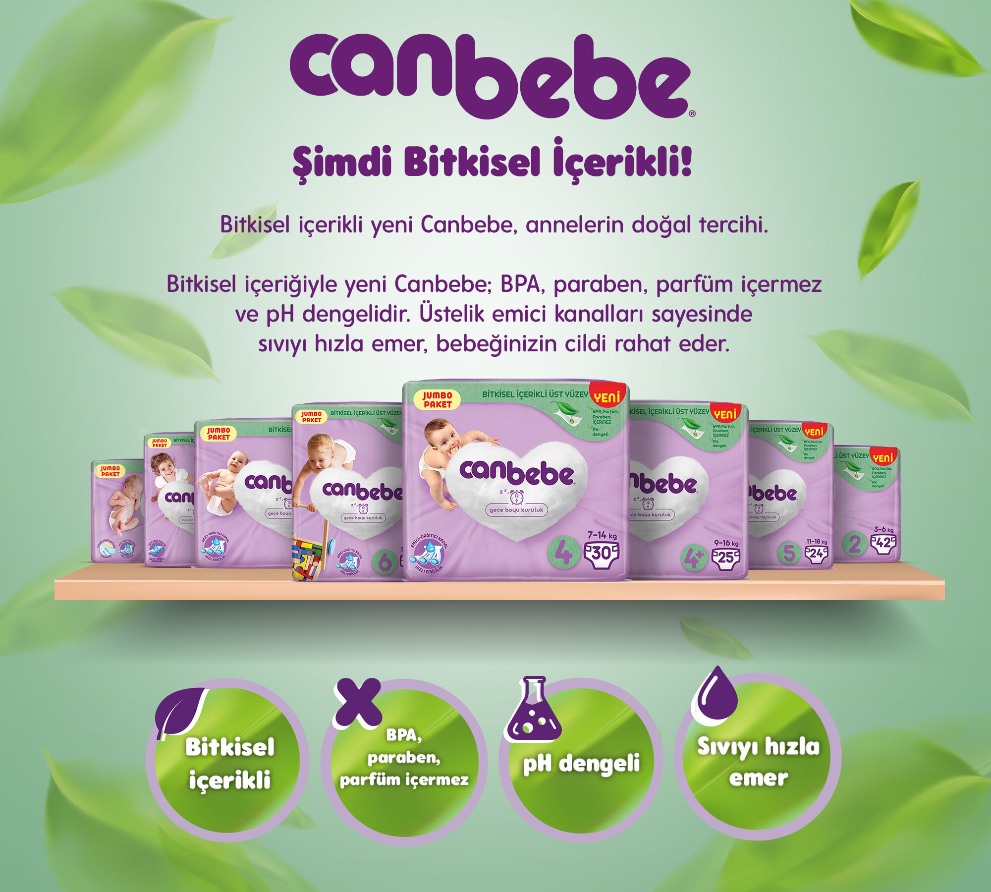 Canbebe Jumbo Midi 3 No 4-9 Kg 34'lü