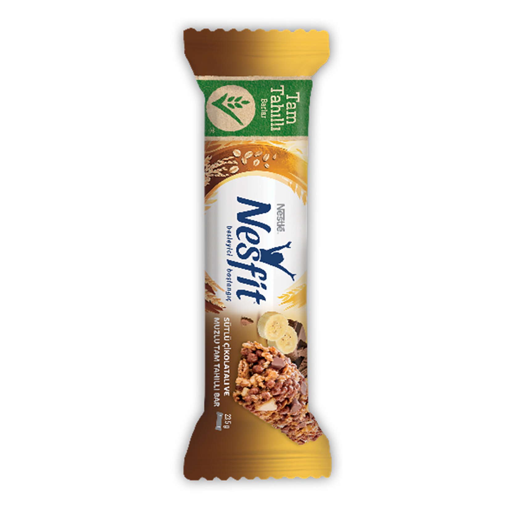 Nestlé Nesfit Sütlü Çikolatalı ve Muzlu Tam Tahıllı Bar 23,5g