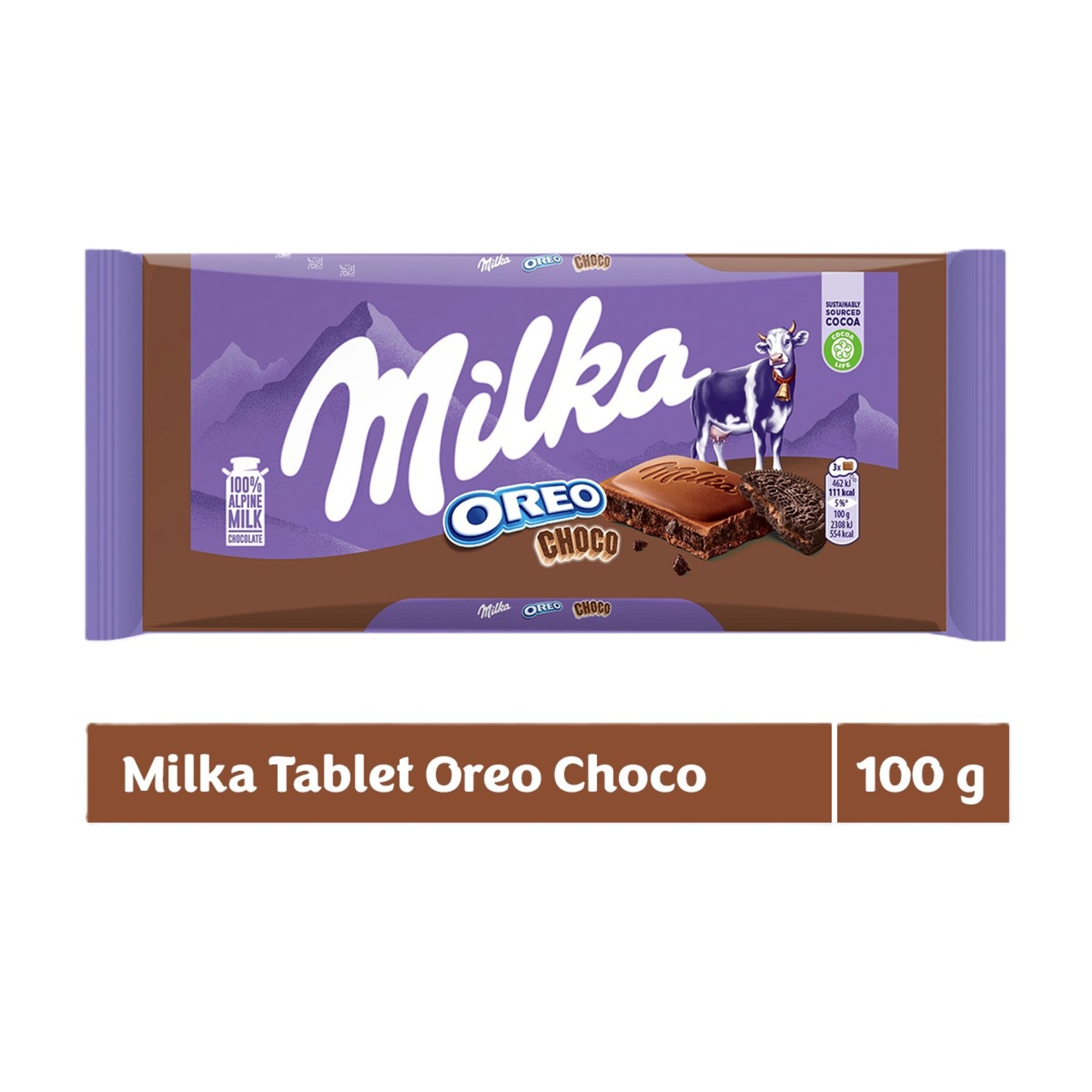 Milka Oreo Choco Sütlü Bisküvi Parçalı Çikolata 100 G