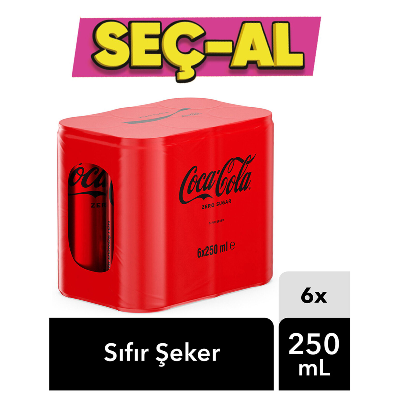 Coca-Cola Zero Sugar Kutu 6x250 ML
