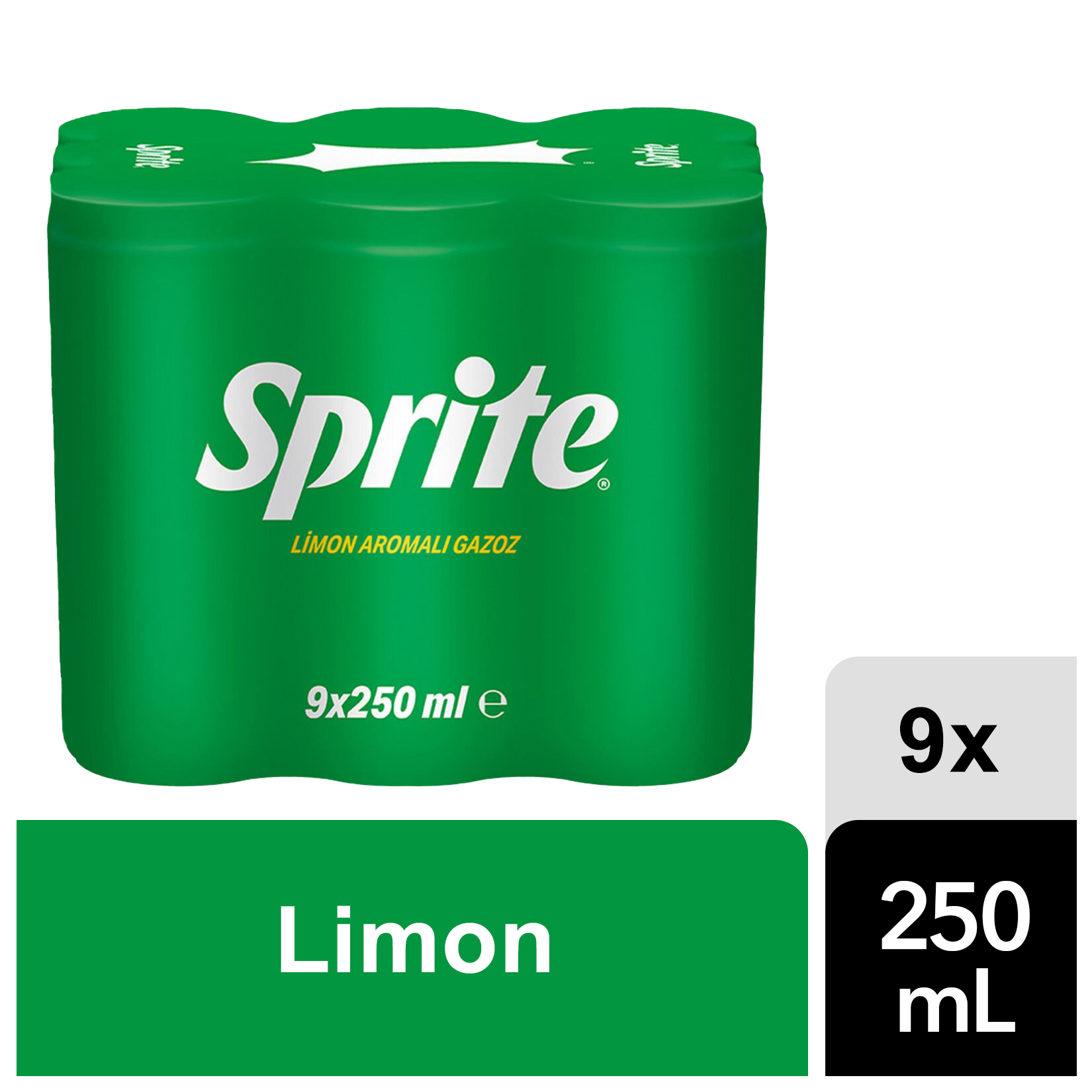 Sprite Limon Aromalı Kutu 9x250 ML