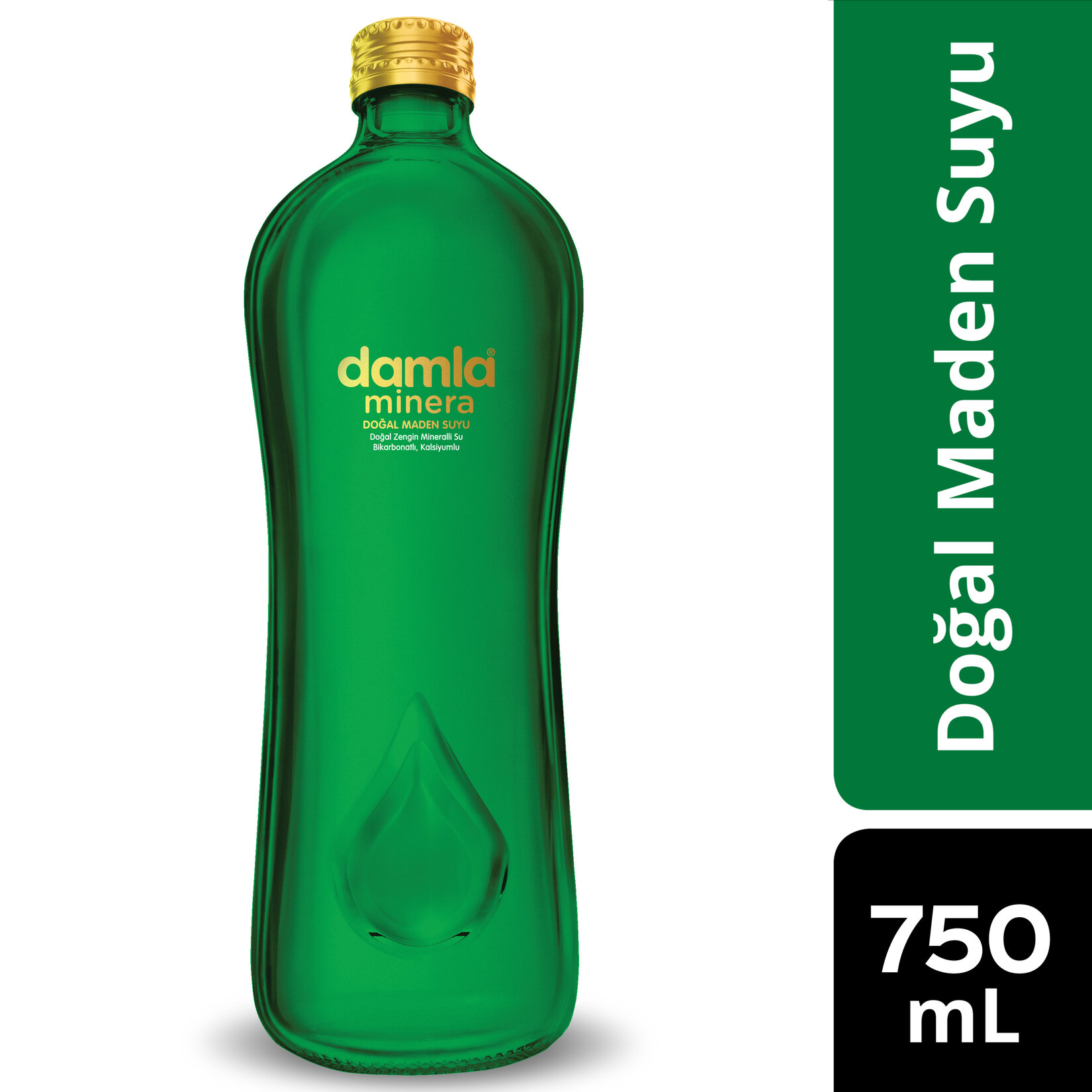 Damla Minera Mineralli Su Premium Şişe Cam 750 Ml