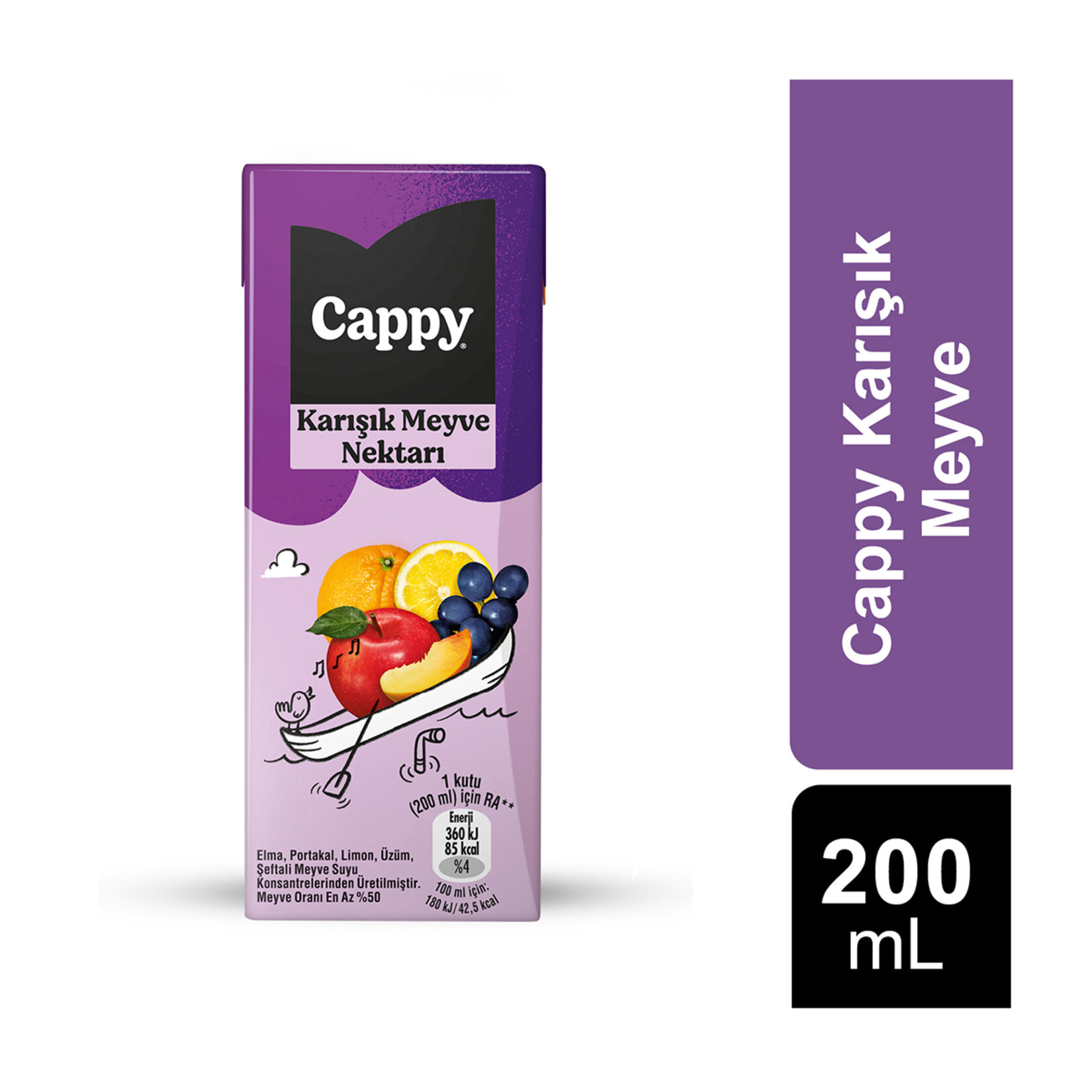 Cappy Karışık Meyve Nektarı Karton Kutu 200 Ml