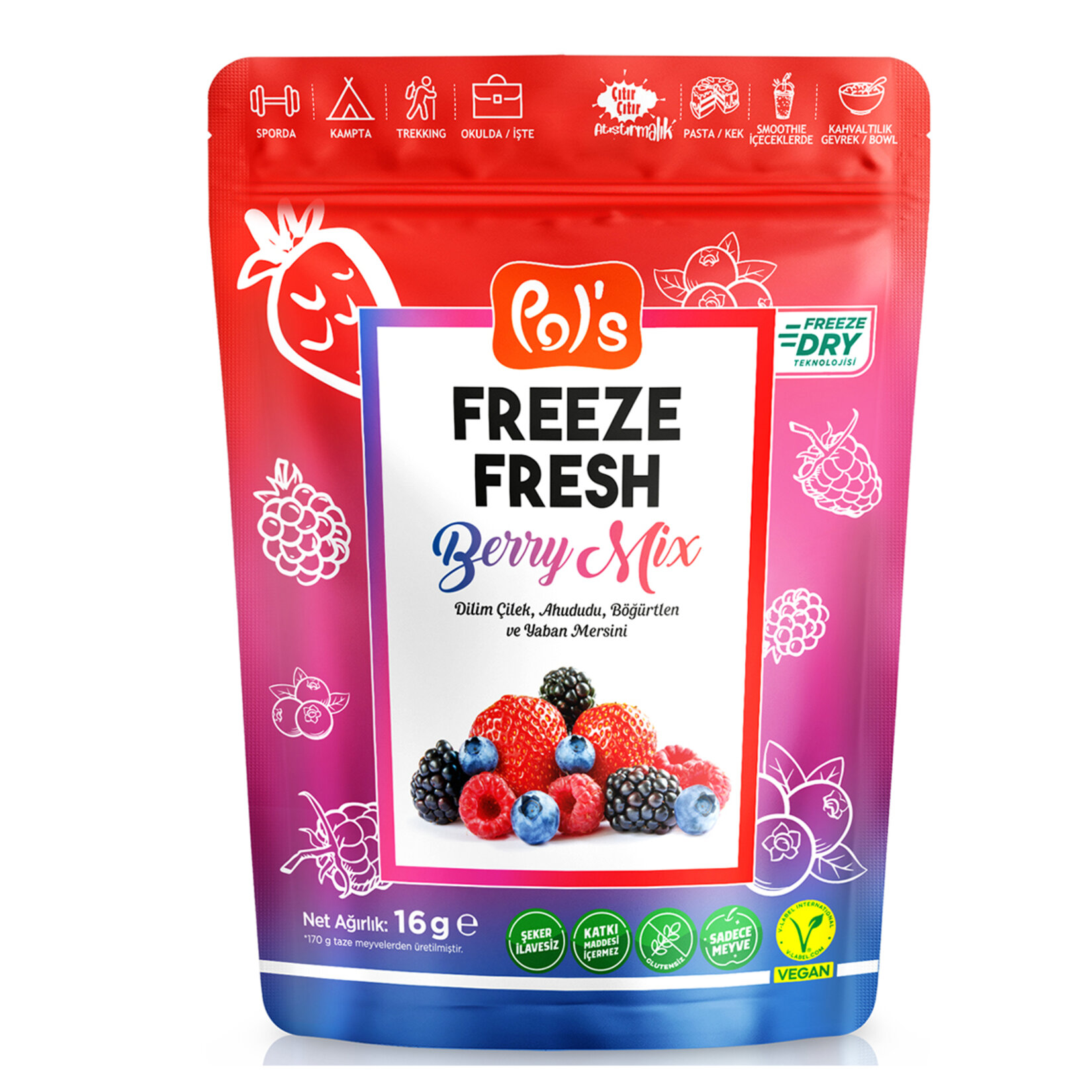 Pols Freeze Fresh Berry Mix 16 G