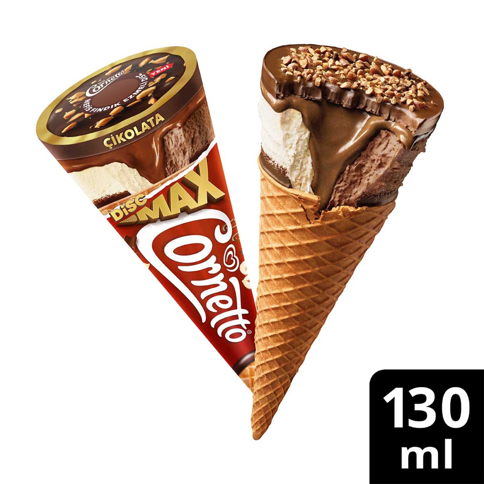 Algida Cornetto Disc Max Çikolatalı 130 Ml