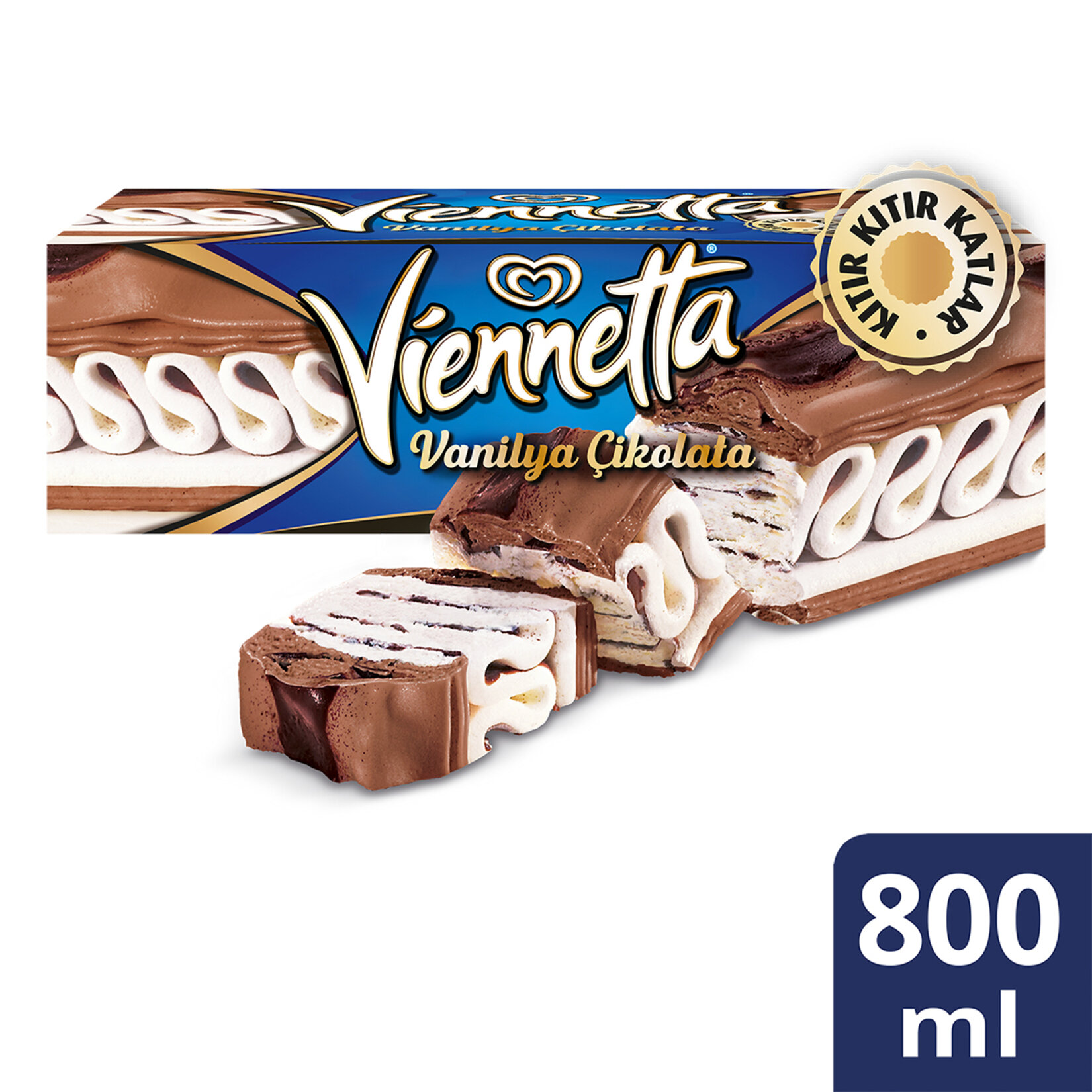Vienetta Vanilyalı ve Çikolatalı Dondurma 800 Ml