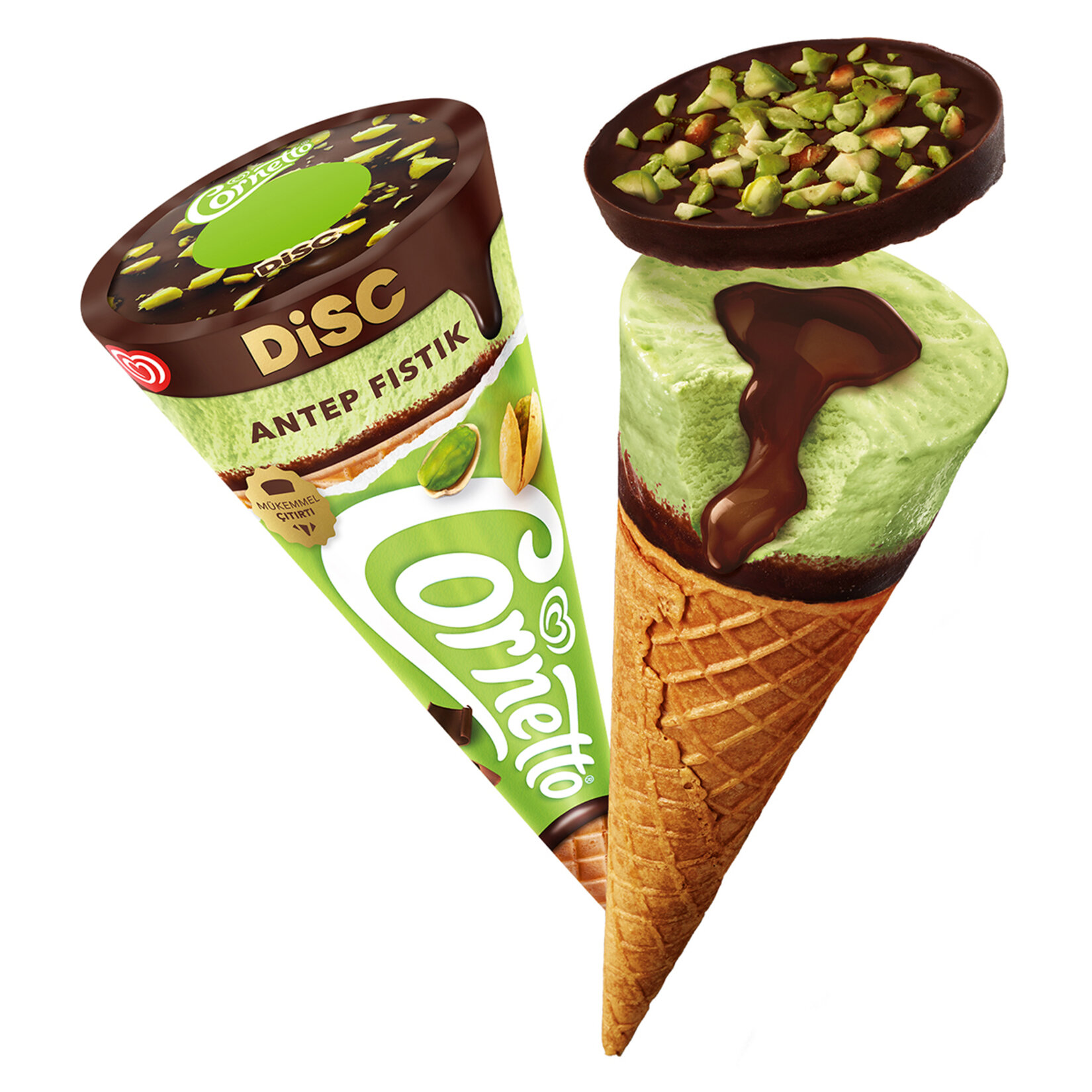 Cornetto Disc Antep Fıstıklı - Çikolatalı 130Ml