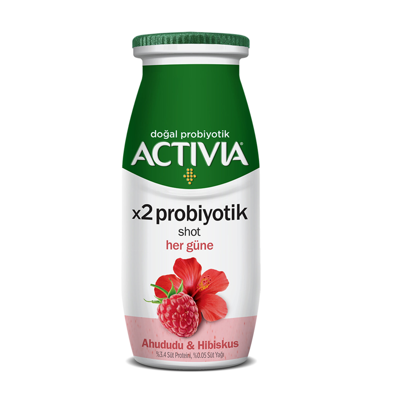 Activia x2 Probiyotik Shot Ahududu & Hibiskus 80 Ml