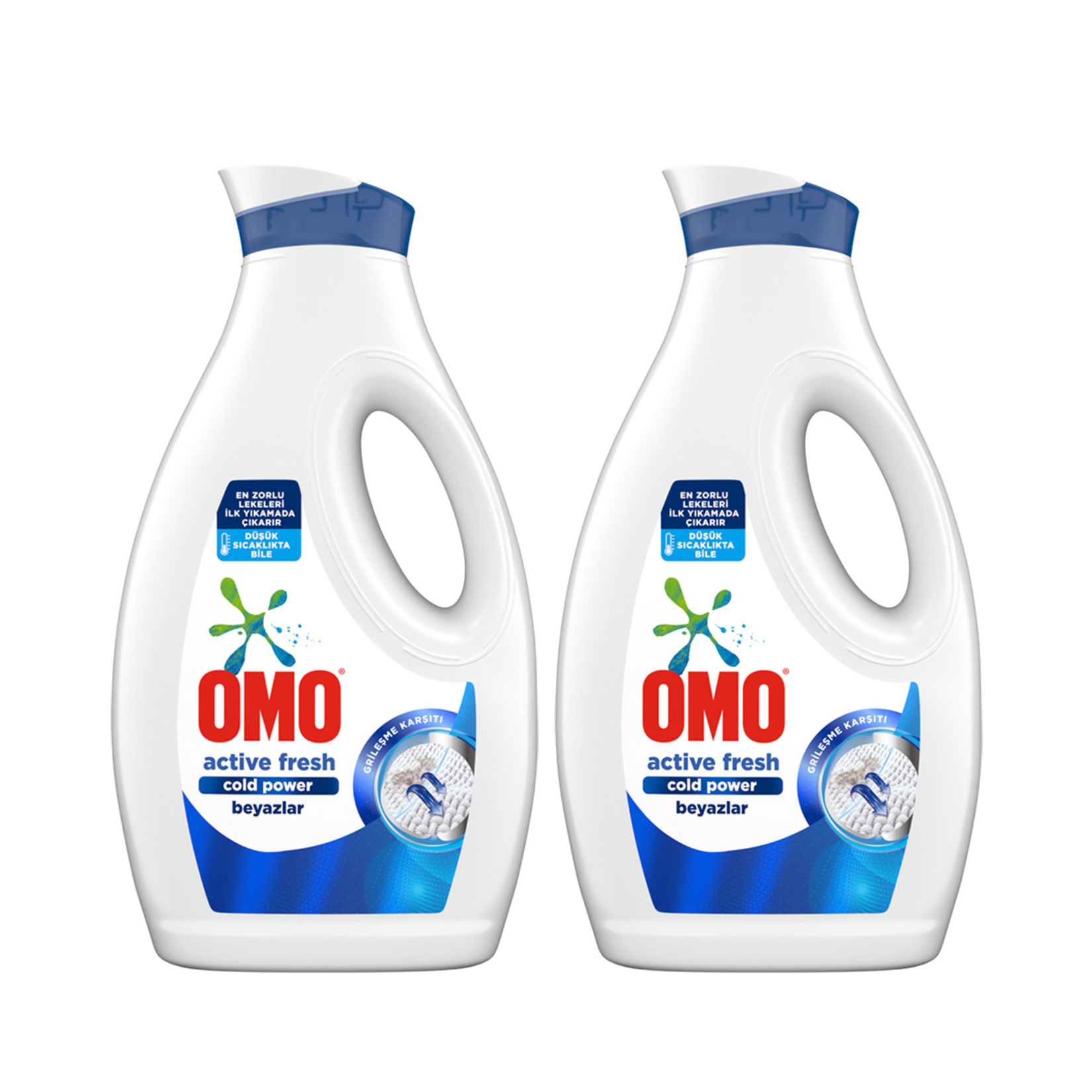 Omo Sıvı Active Fresh Beyaz 26 Yıkama 2 x 1.69 L