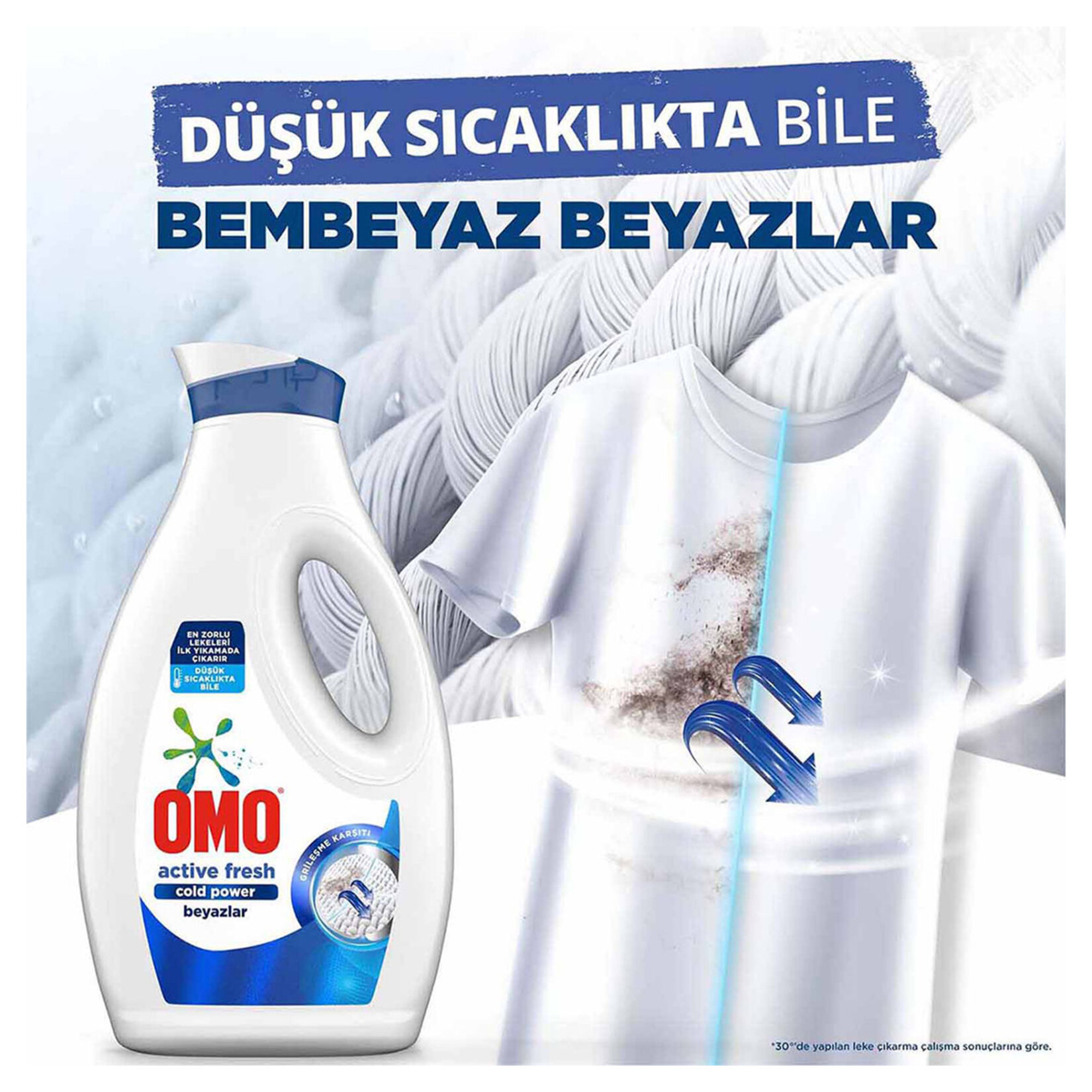 Omo Sıvı Active Fresh Cold Power Beyazlar İçin Çamaşır Deterjanı 1690 Ml