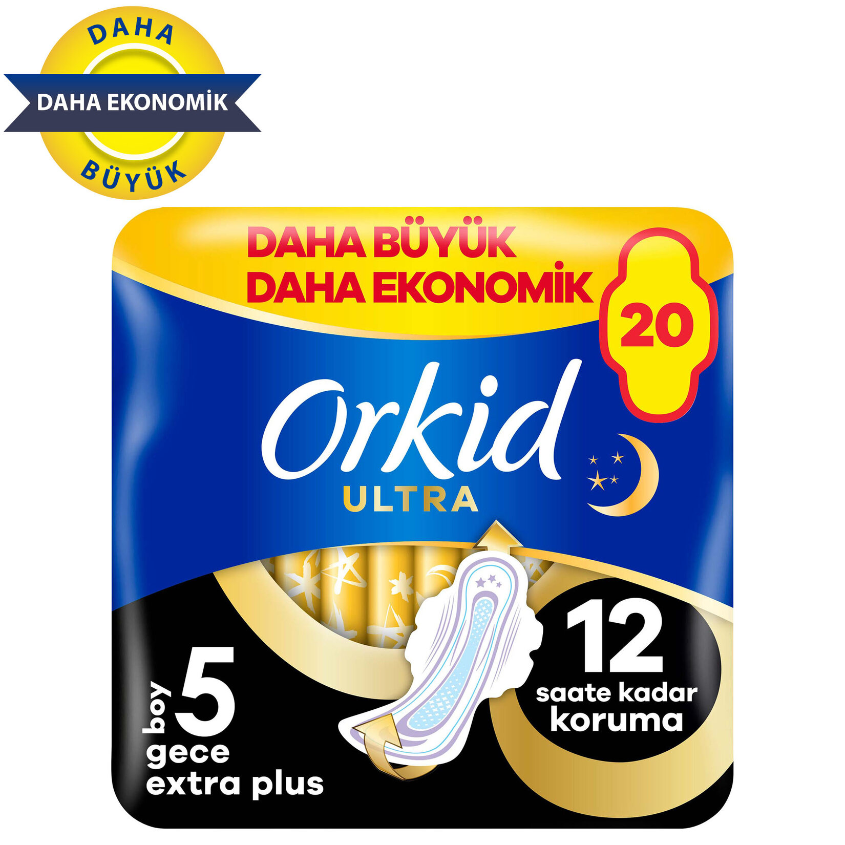 Orkid Ultra Ekstra Plus Gece Ped 20'li