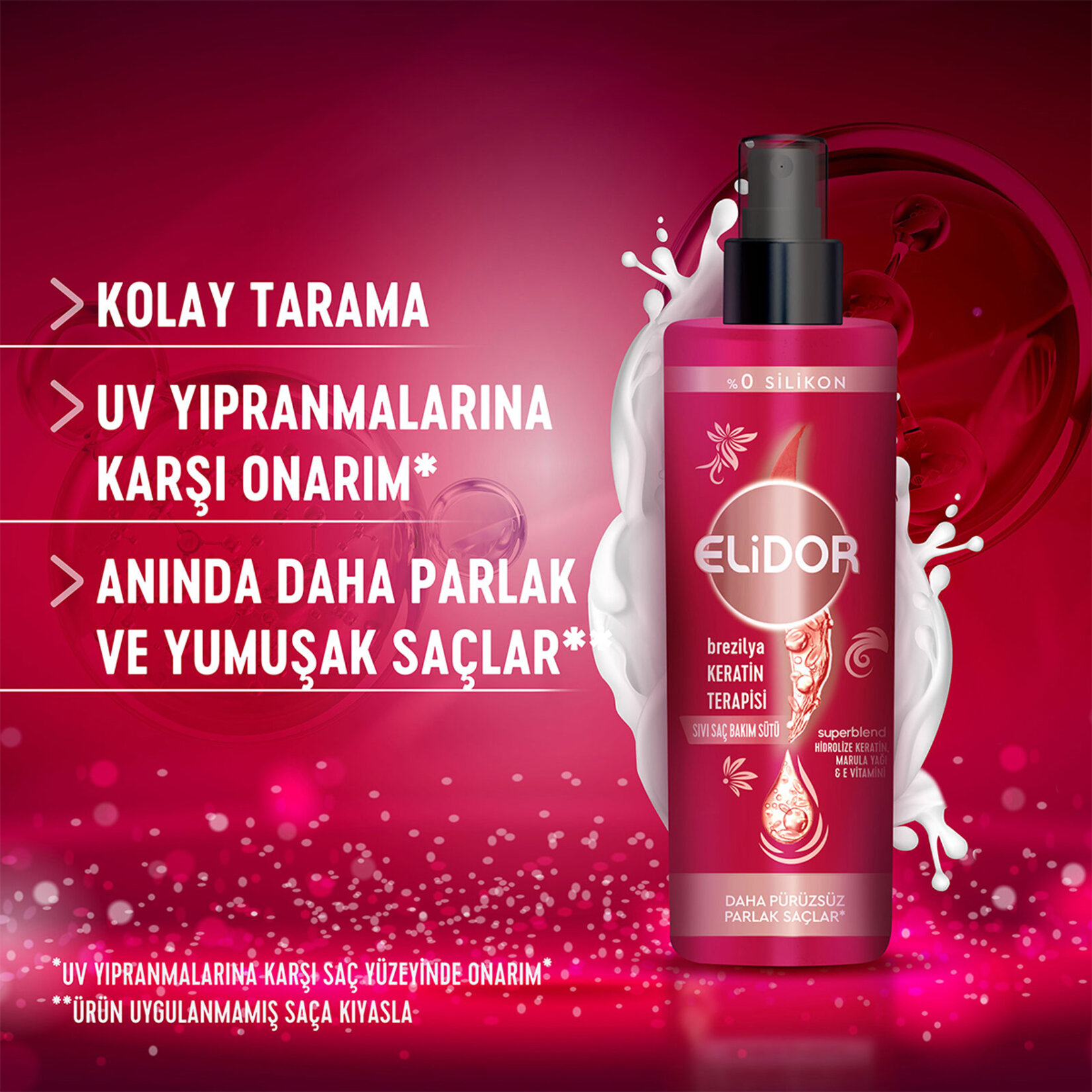Elidor Saç Bakım Sütü Brezilya Keratin Terapisi 200 Ml