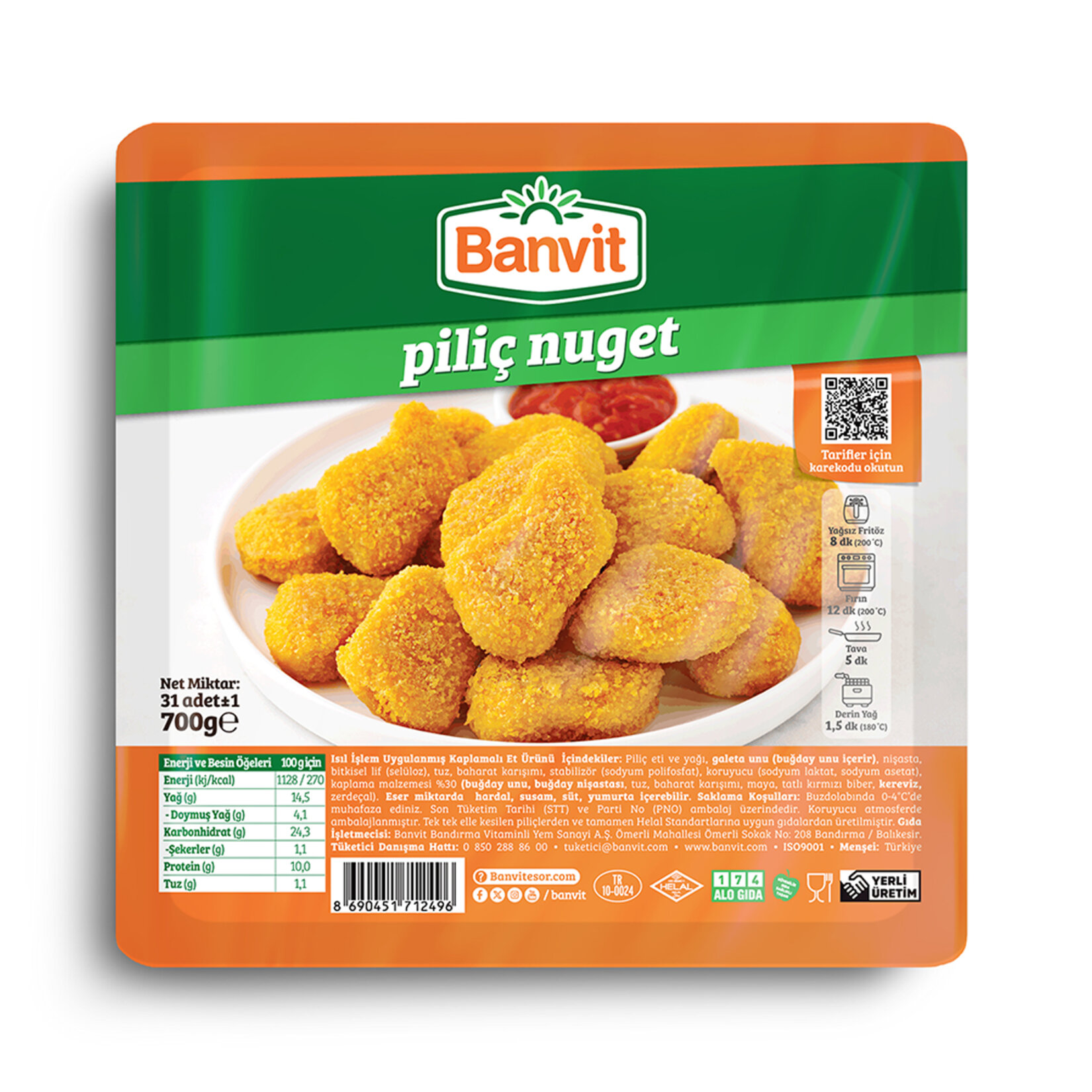 Banvit Piliç Nugget 700 G