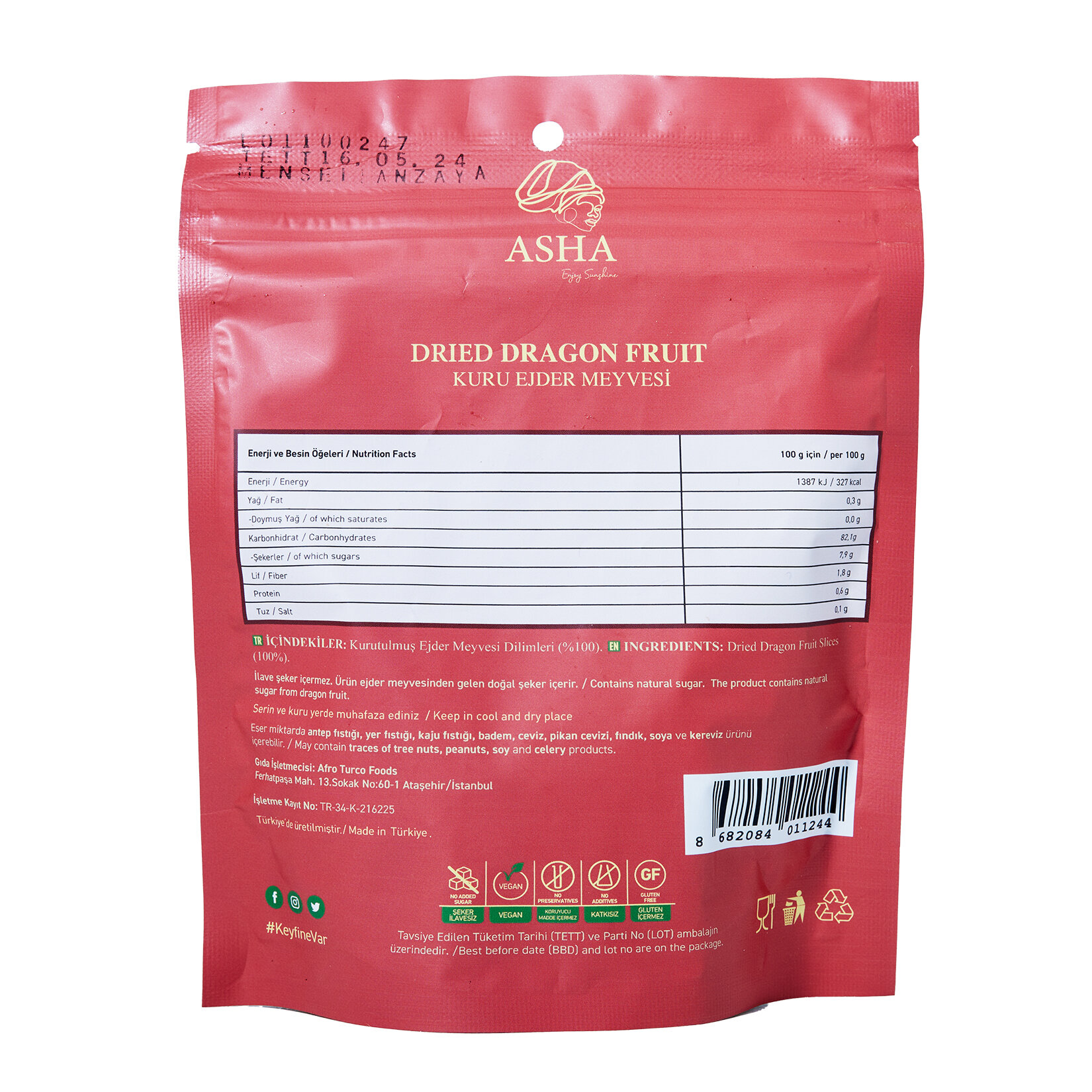 Asha Dried Fruits Kuru Ejder Meyvesi 80 G. | Macroonline