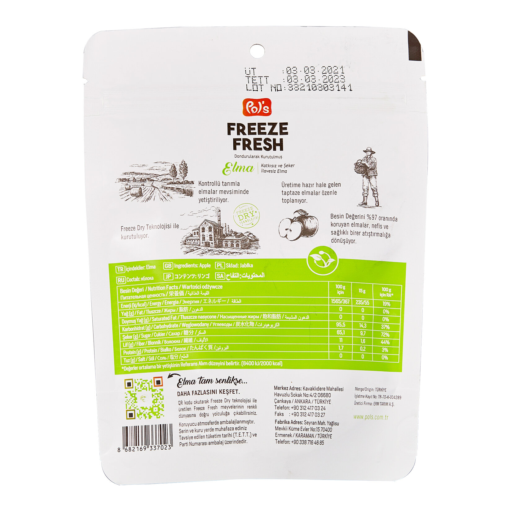 Pol's Freeze Fresh Elma 15 g | Macroonline