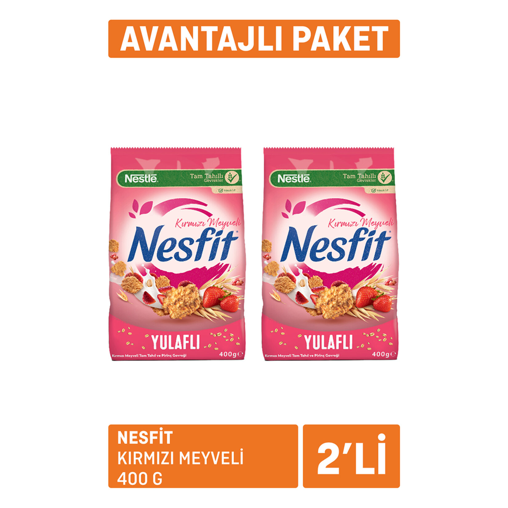 Nesfit Kırmızı Meyveli 2*400 G | Macroonline