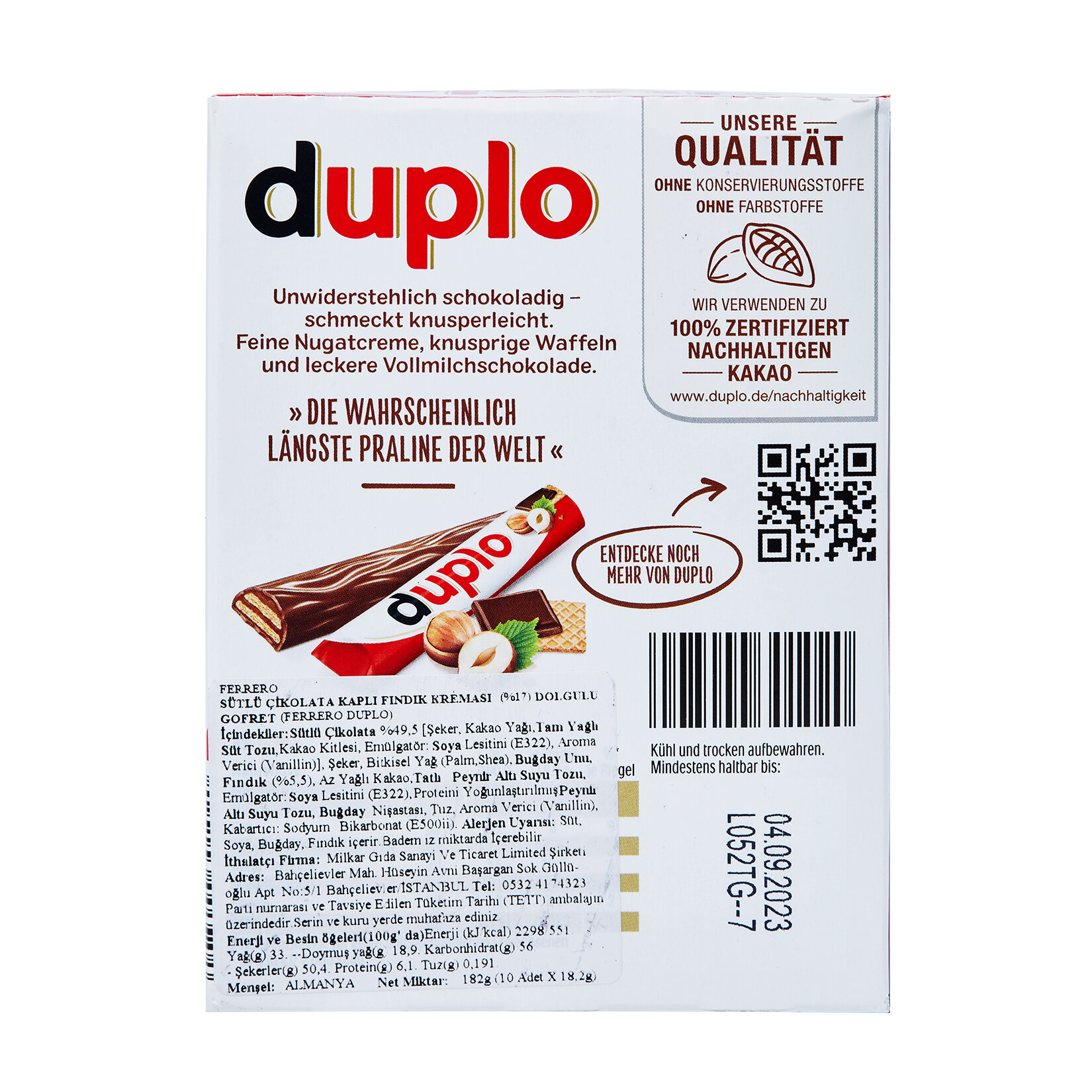Kinder Duplo 182 G | Macroonline