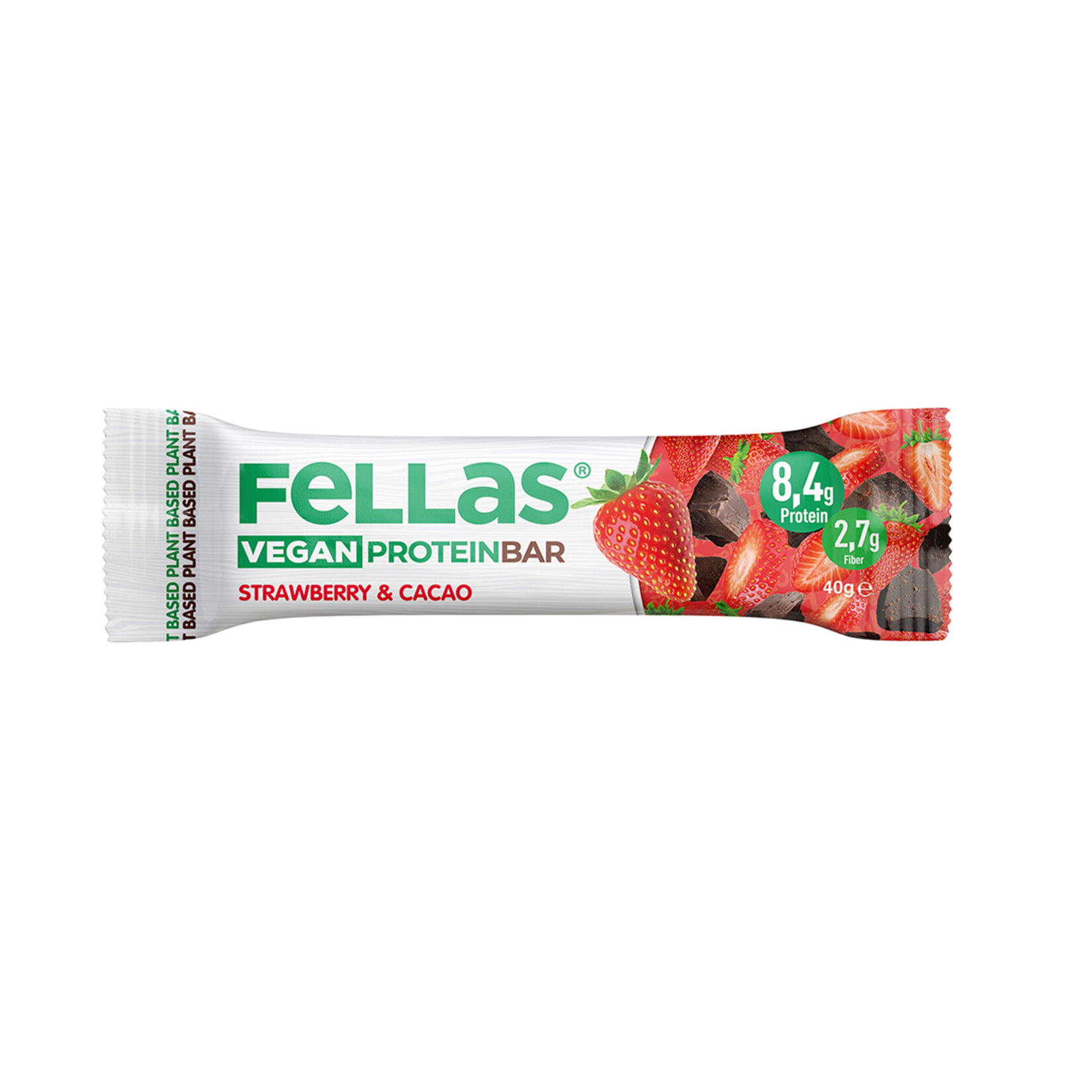 Fellas Vegan Protein Bar Çilek & Kakao 40 G | Macroonline