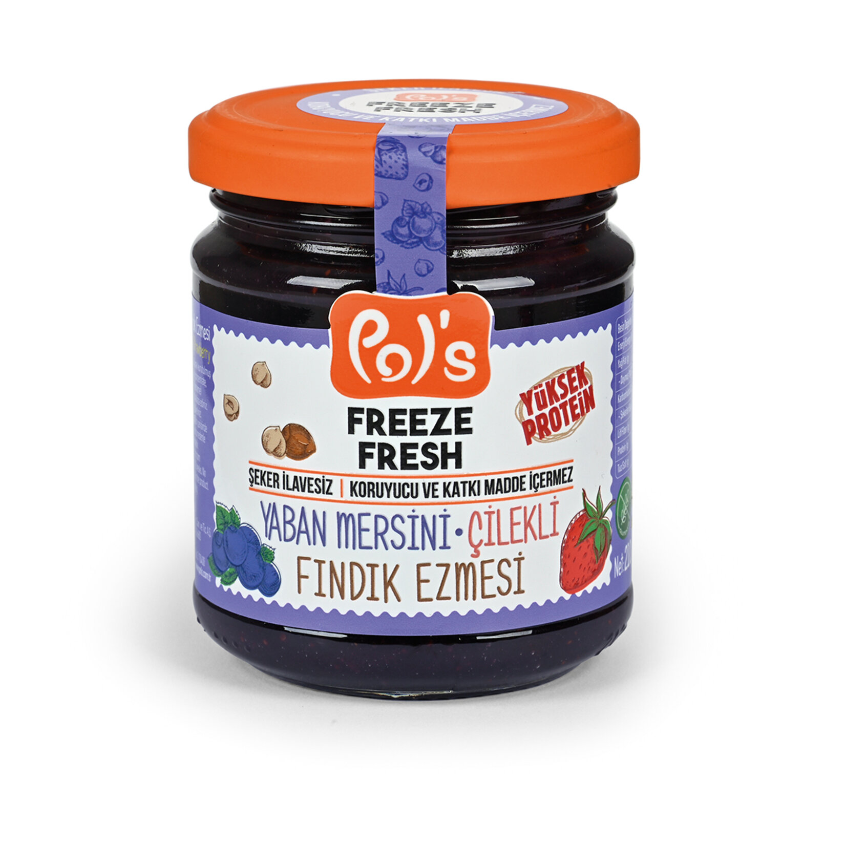 Pol's Freeze Fresh Yaban Mersinli Çilekli Fındık Ezmesi 210 G | Macroonline
