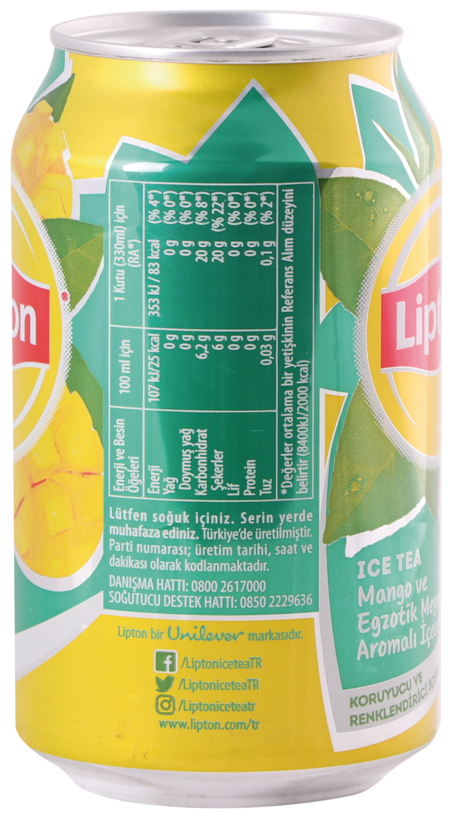 Lipton Ice Tea Mango Kutu 330 Ml | Macroonline