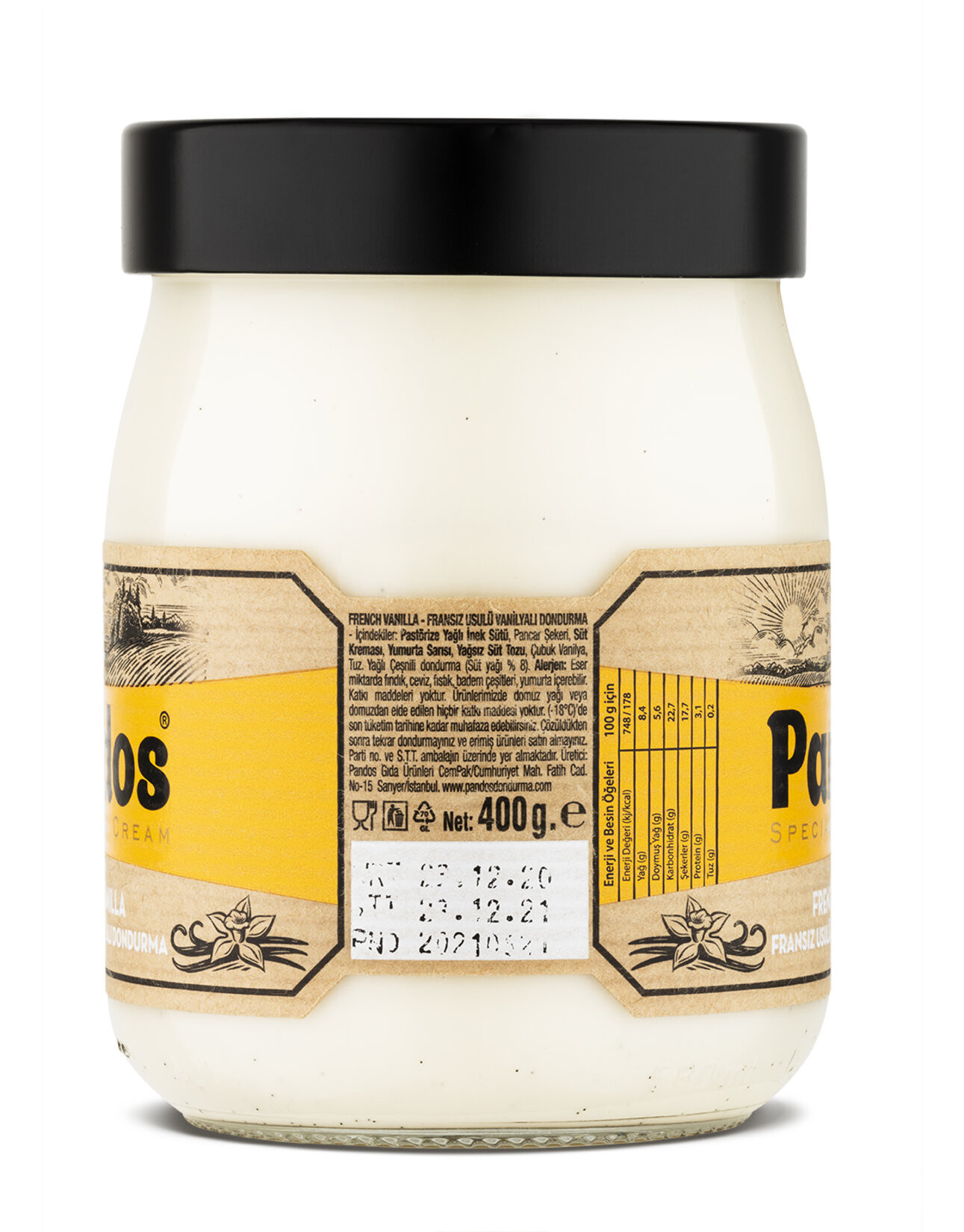 Pandos French Vanilla Dondurma 400 G | Macroonline