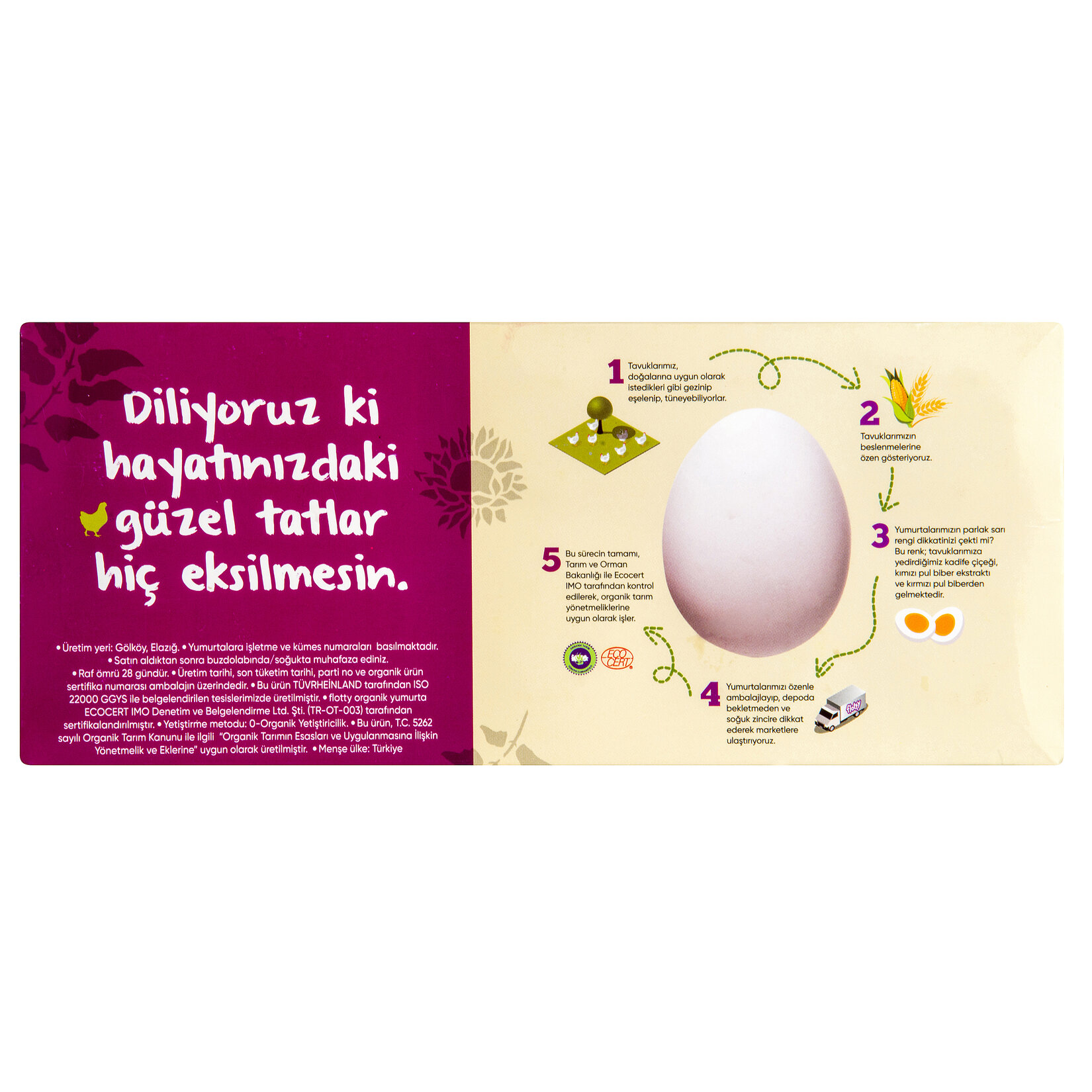 Flotty Organik 10'lu M Orta Boy Yumurta (53-62 G) | Macroonline