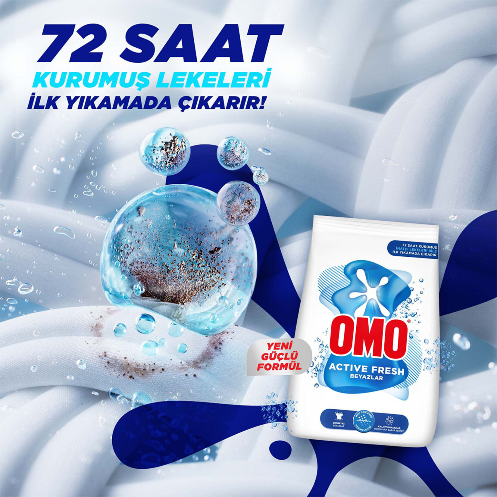 Omo Active Fresh Beyazlar Toz Çamaşır Deterjanı 3 KG 20 yıkama ...