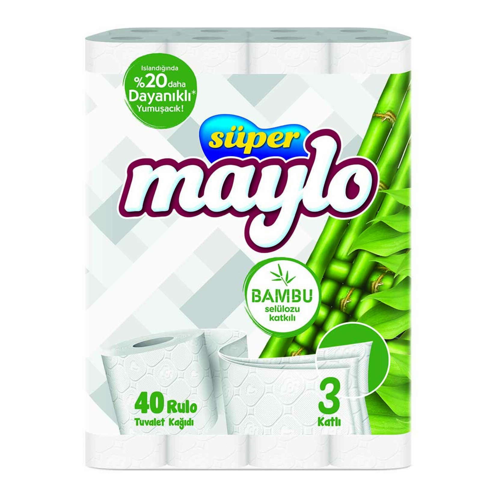 Süper Maylo Bambu Katkılı Tuvalet Kagıdı 40'lı | Macroonline