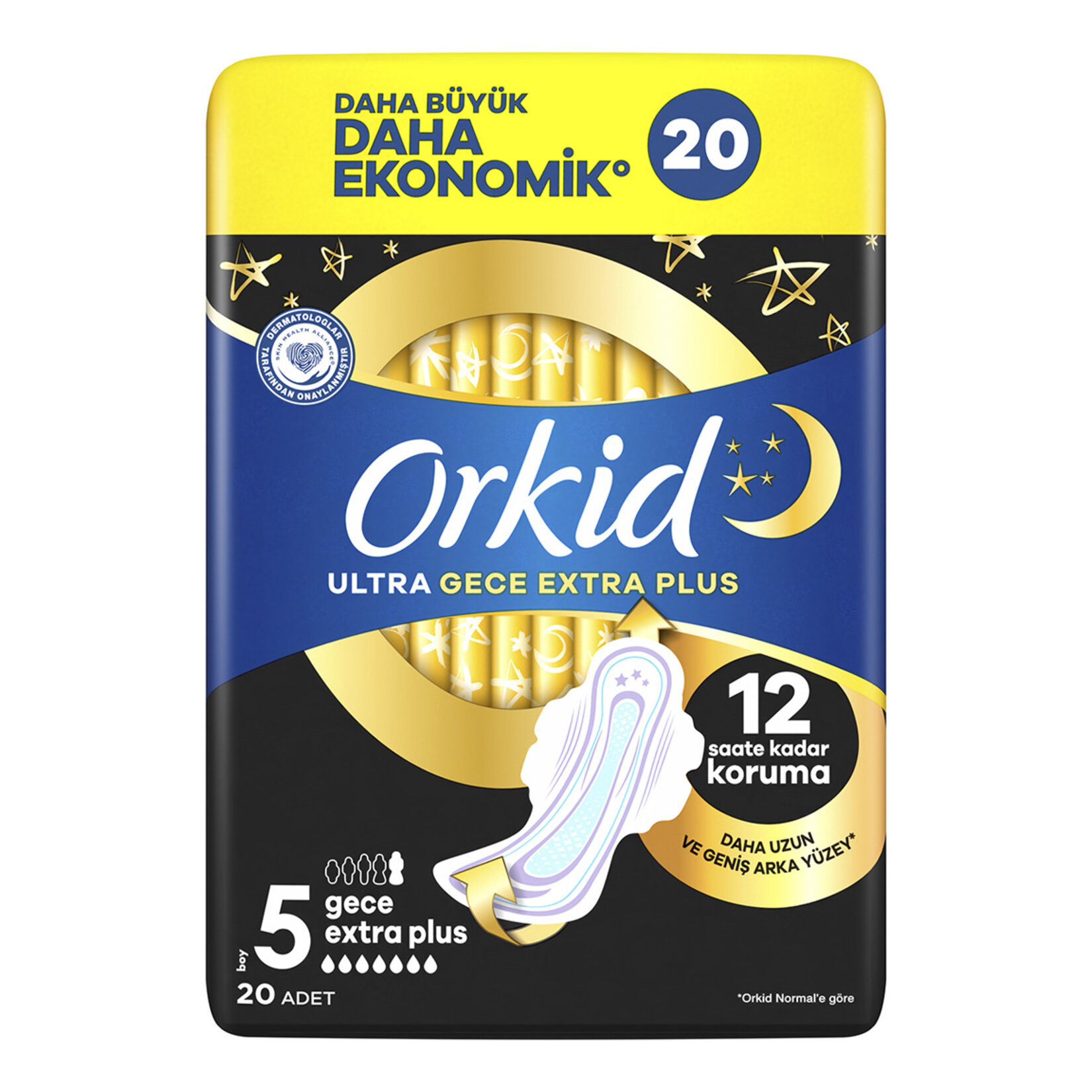 Orkid Ultra Ekstra Plus Dörtlü Paket Gece Ped 20'li | Macroonline