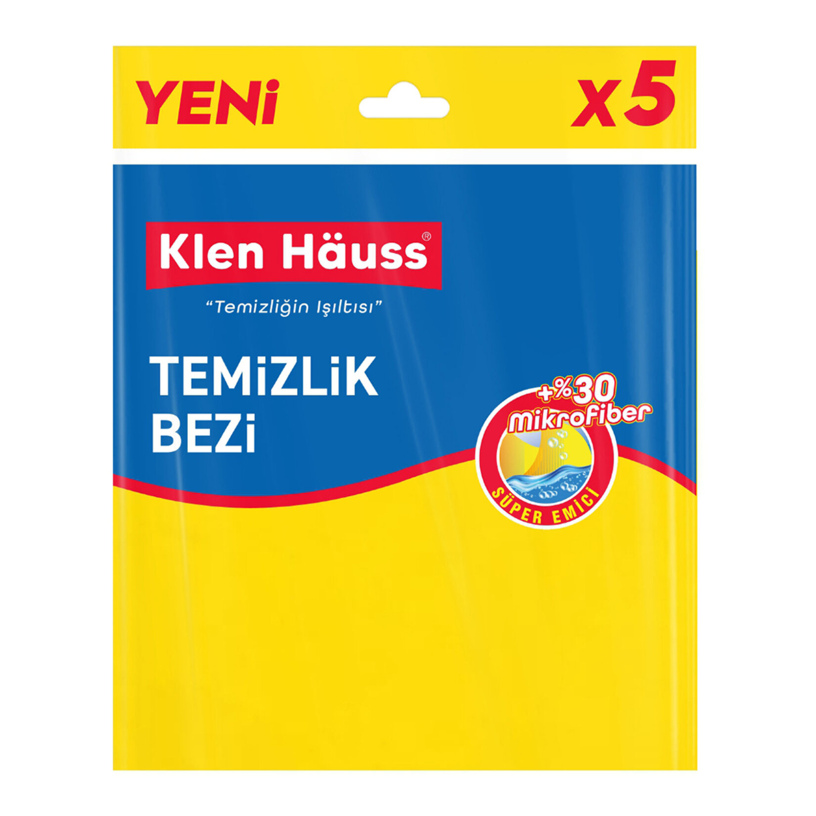 Klen Hauss %30 Mikrofiber Temizlik Bezi 5'li | Macroonline
