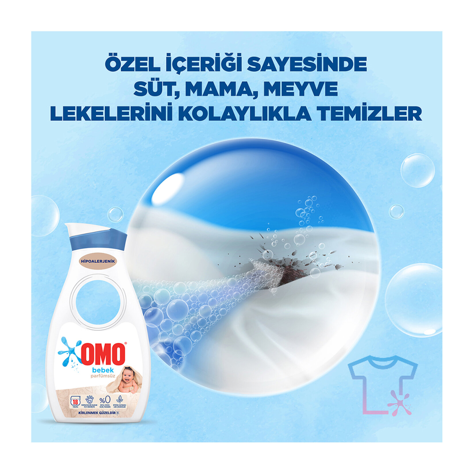 Omo Bebek Parfümsüz Sıvı Deterjan 18 Yıkama 900 Ml | Macroonline