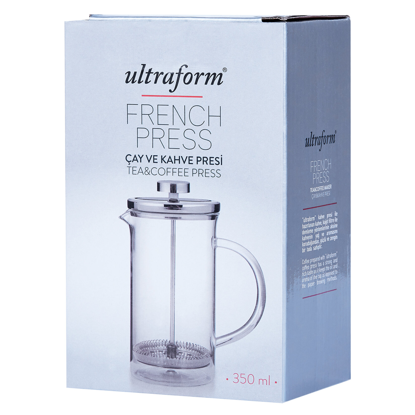 Ultraform French Press Sılver 350Ml | Macroonline