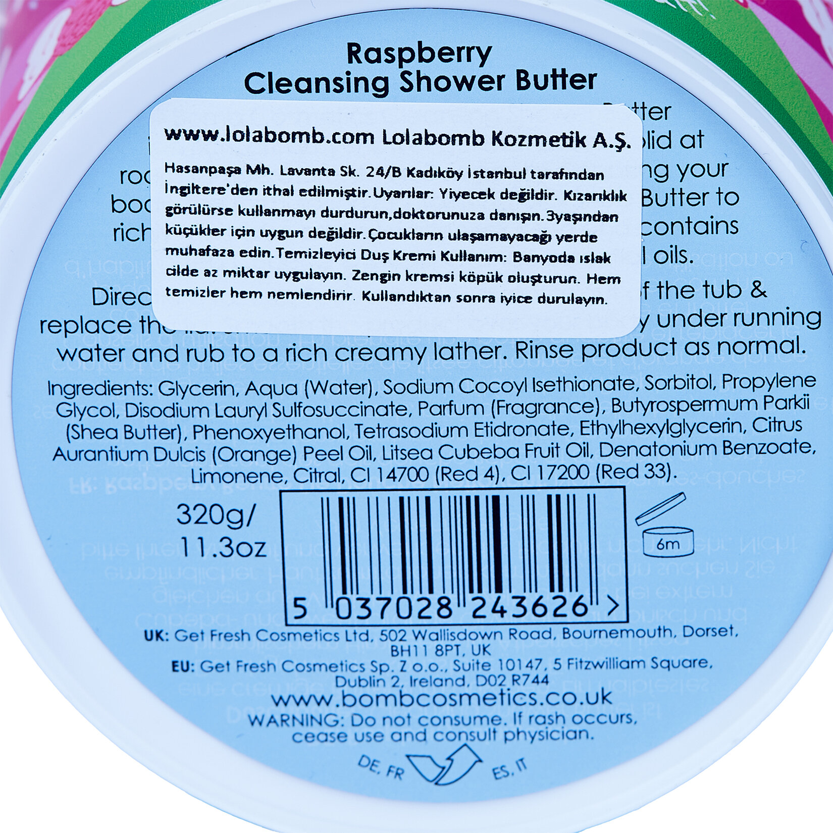 Lolabomb Raspberry Blower Temız. Duşkremı 365Ml | Macroonline