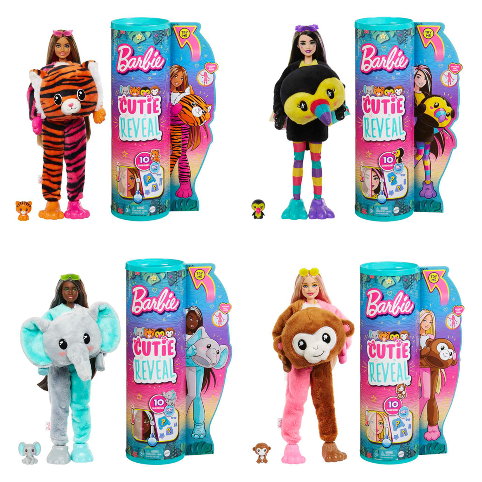 Barbie Cutıe Reveal Bebekler Ve Tropikal Orman | Macroonline