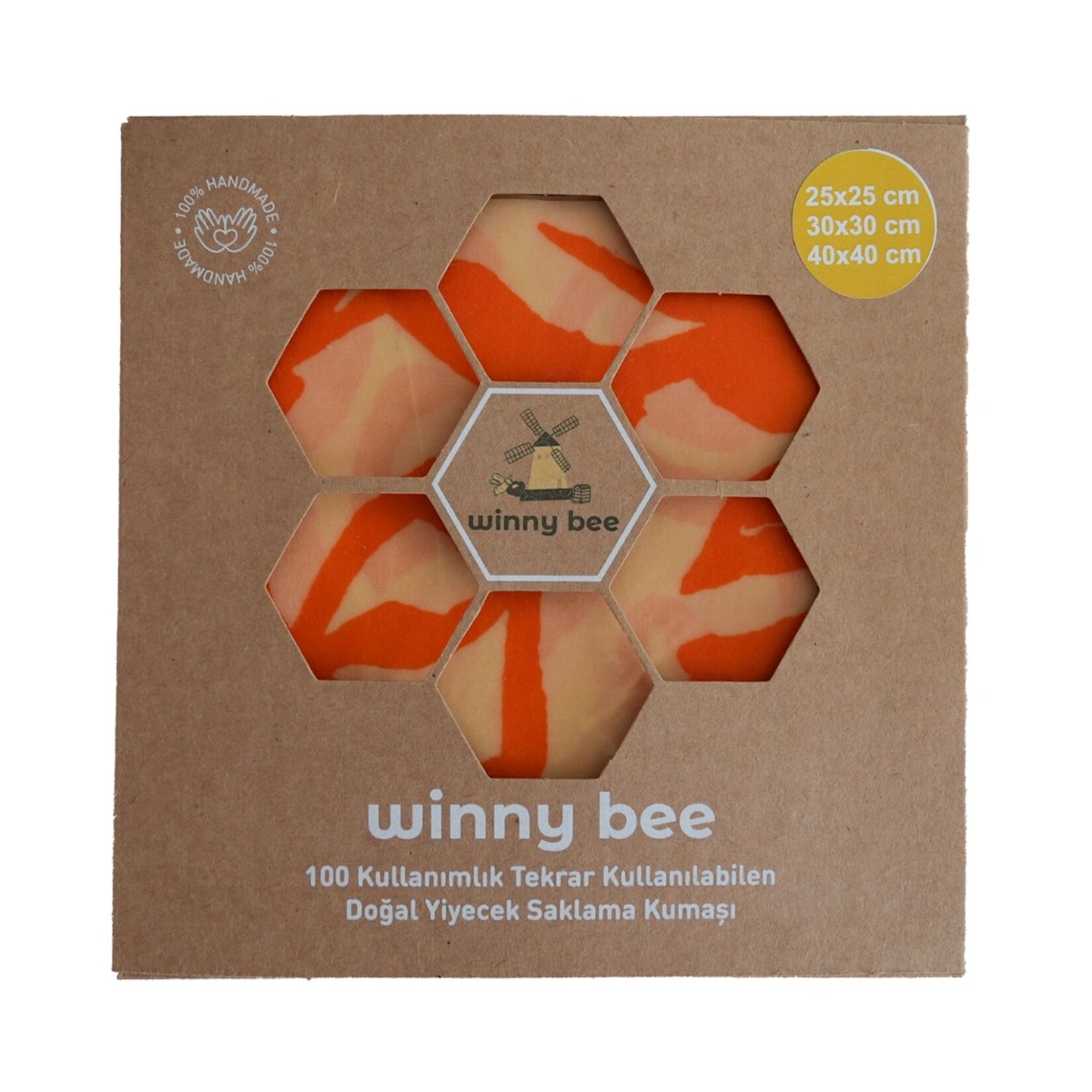 Winny Bee Balmumlu Yiyecek Saklama Kumaşı 3'lü Set | Macroonline