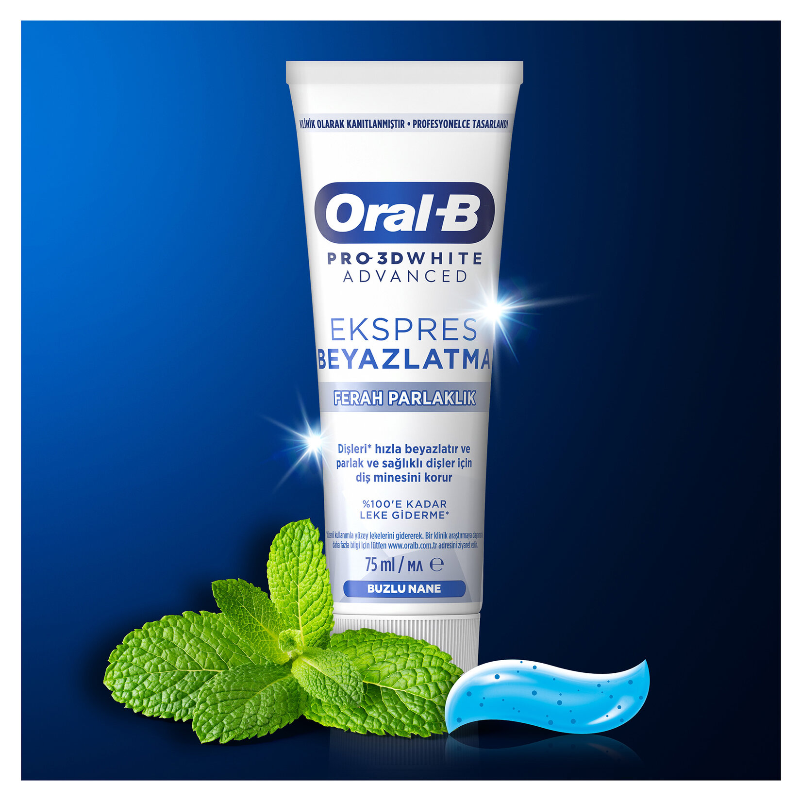 Oral-B Pro 3D White Advanced Ekspres Beyazlatma Ferah Parlaklık 75Ml