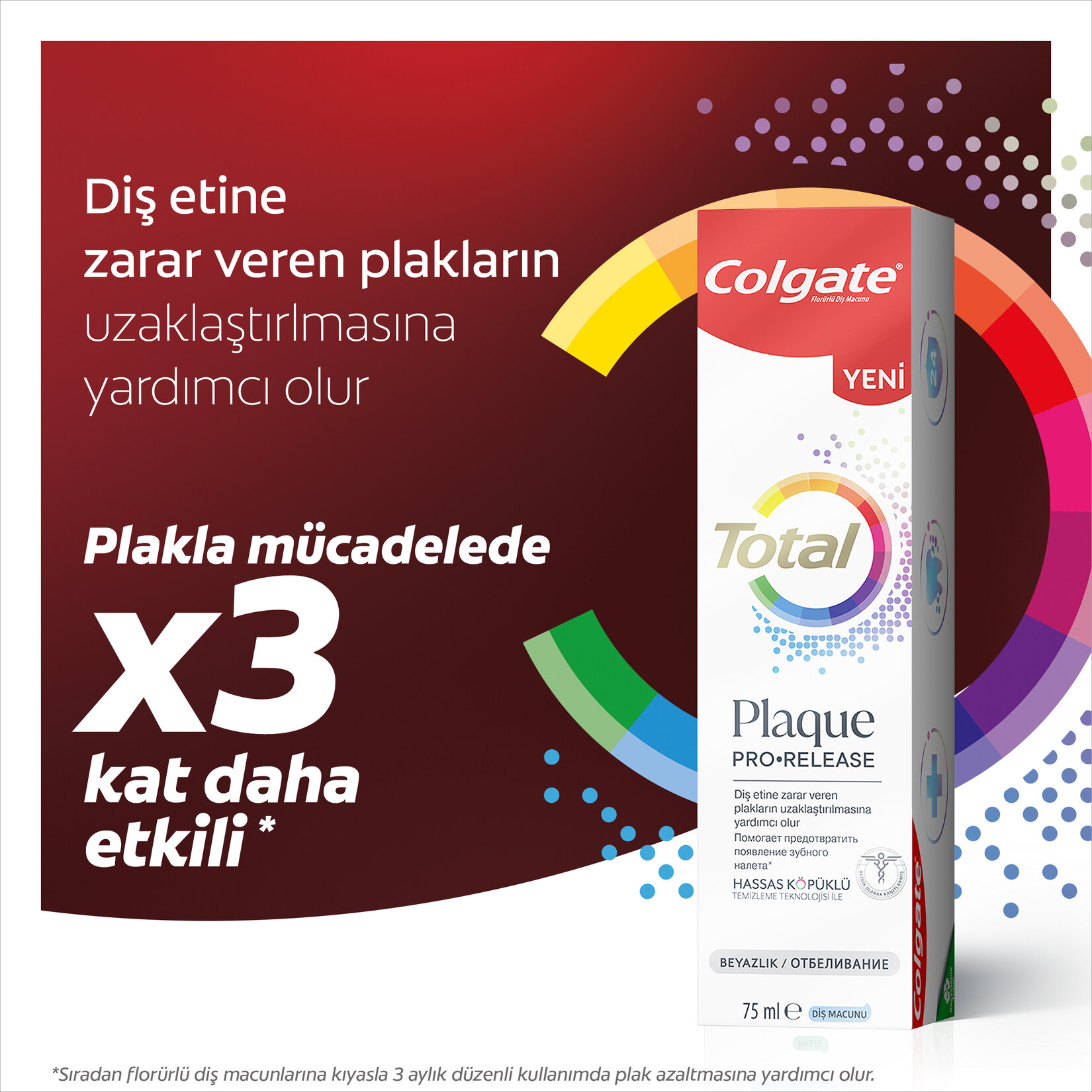 Colgate Total Plaque Pro Release Beyazlatıcı Diş Macunu 75 Ml