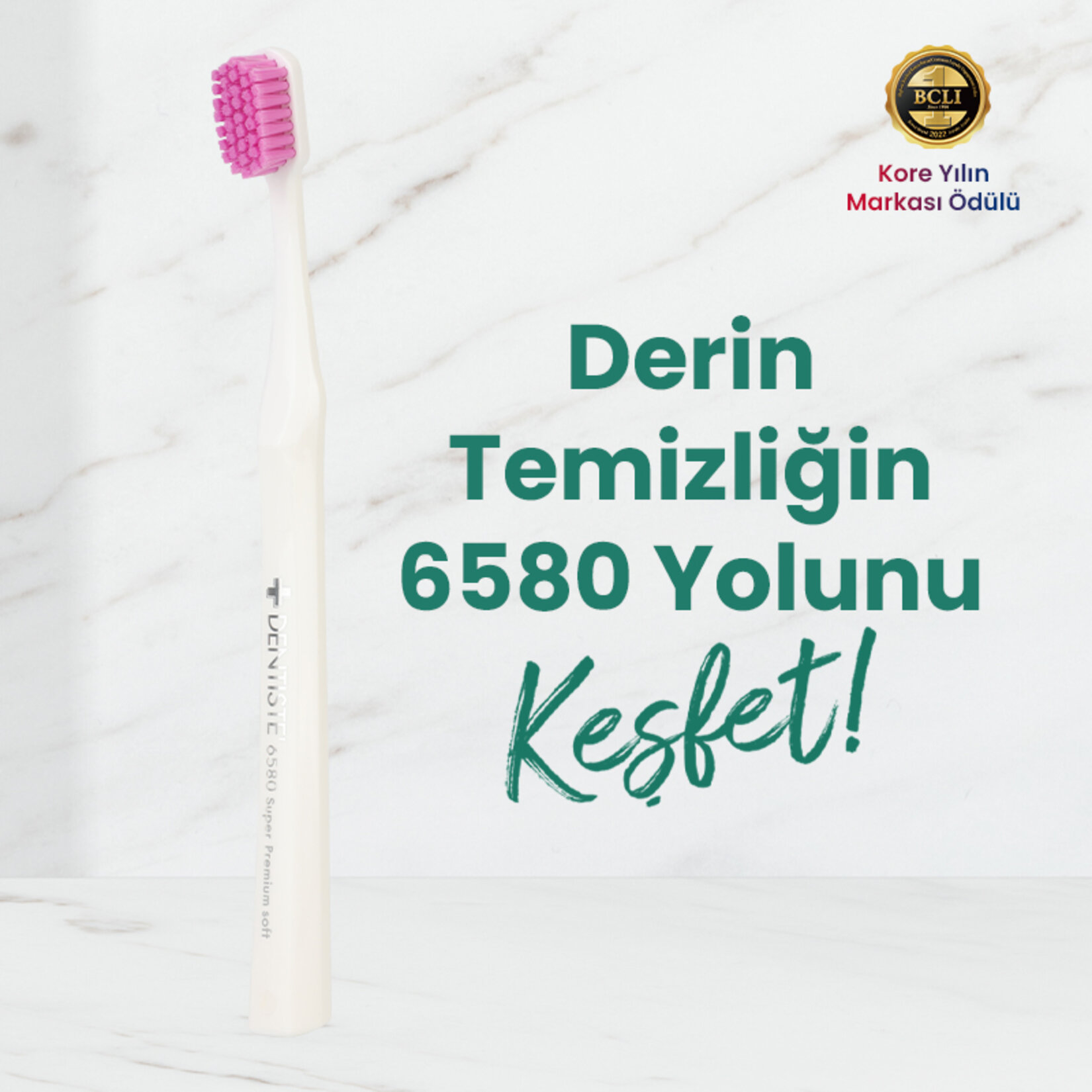 Dentıste 6580 Süper Premium Soft Diş Fırçası Beyaz