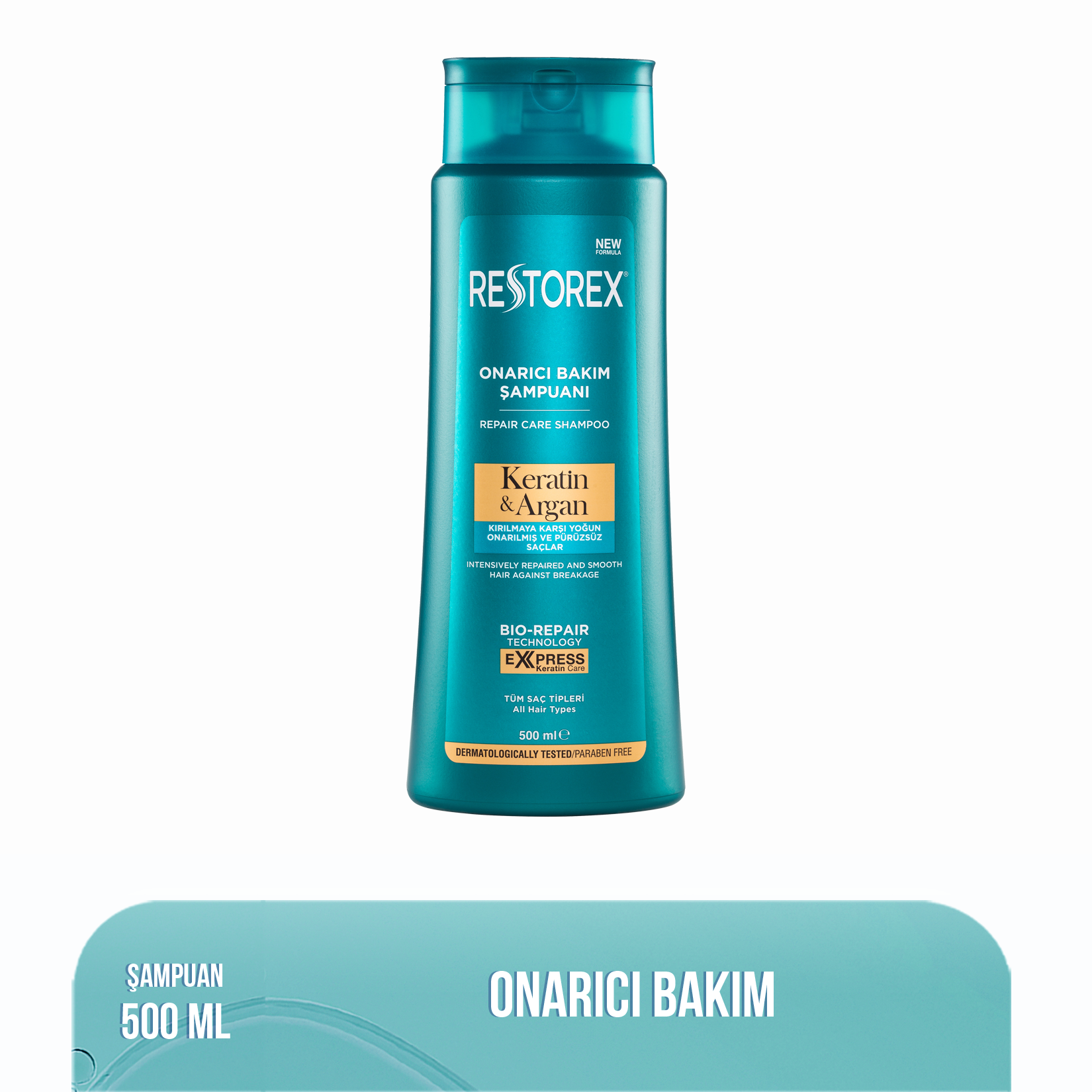 Restorex Keratin - Argan Onarıcı Bakım Şampuanı 500Ml