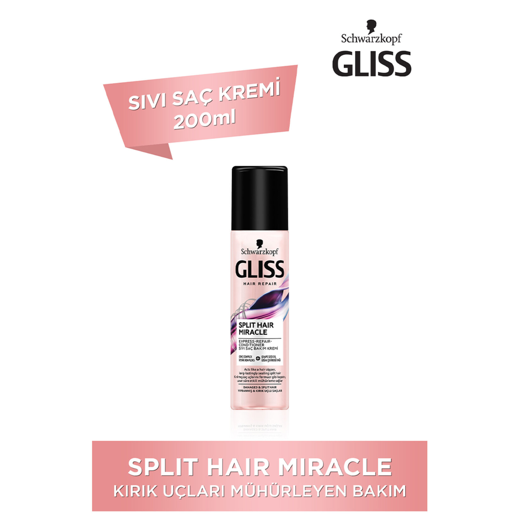 Gliss Split Hair Miracle Kırık Uçları Mühürleyen Sıvı Saç Bakım Kremi ...