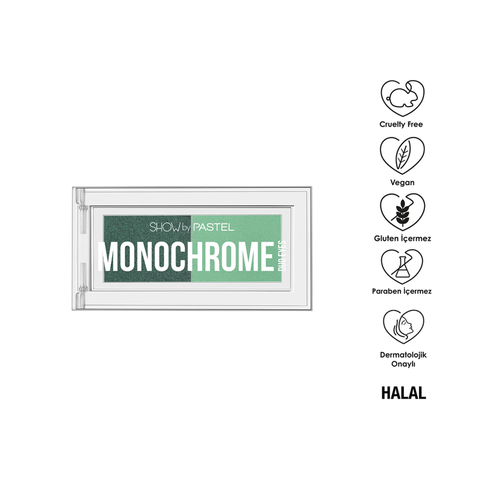 Show By Pastel Monochrome Duo Eyes - İkili Far Paleti 31 Emerald Dust