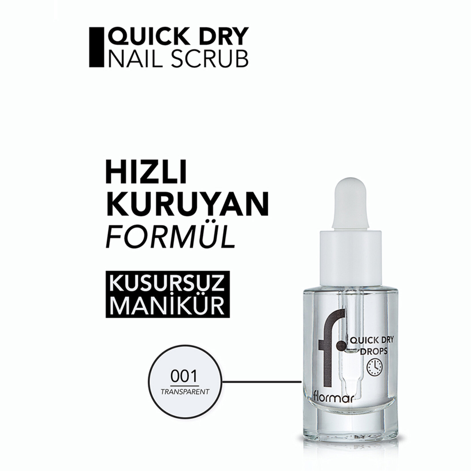 Flormar Quick Dry Drops Oje Sonrası Sabitleyici Bakım Yağı - 001 ...