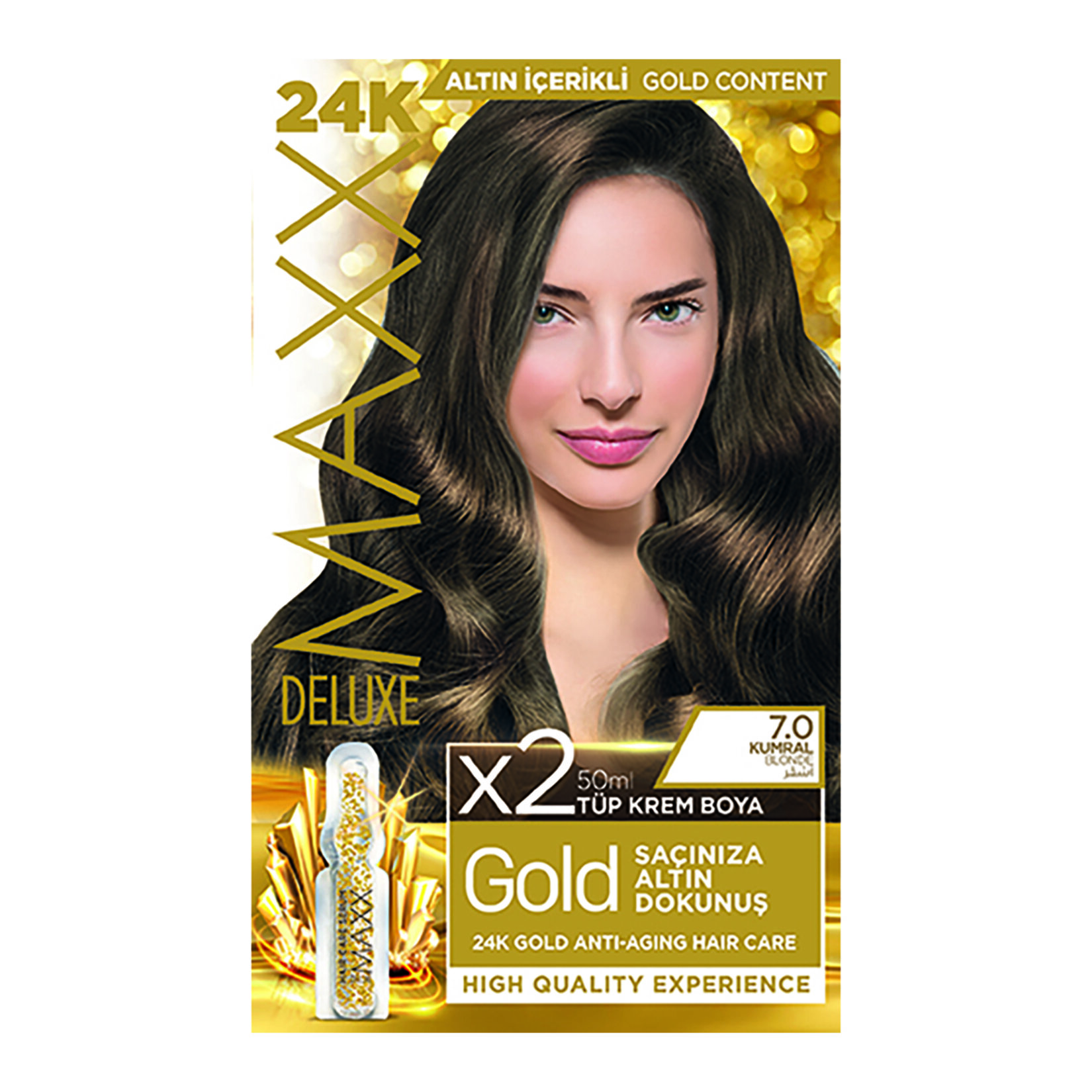 Maxx Deluxe Gold Saç Boyası 7.0 Kumral 217 Ml