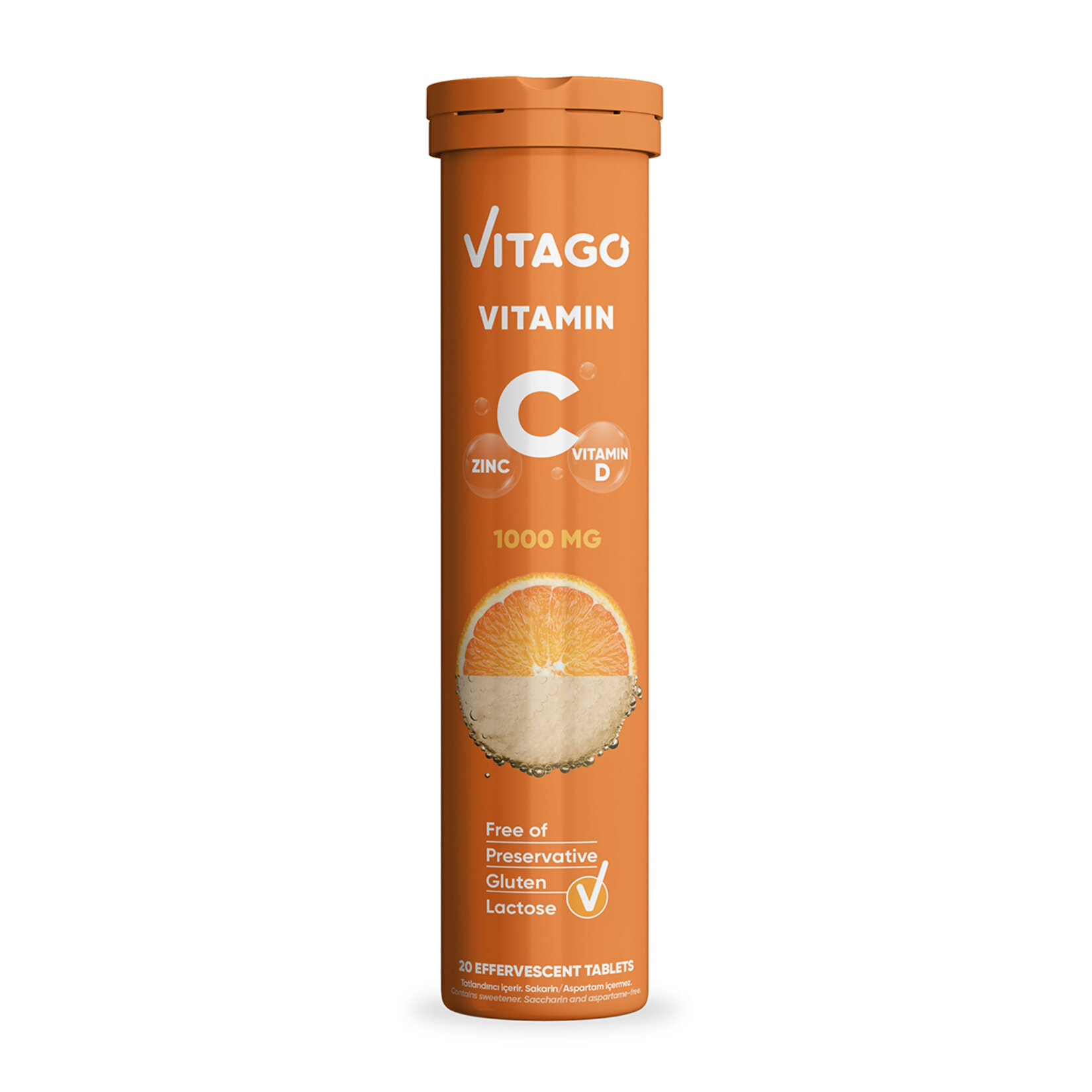 Vitago Vitamin C+ Vitamin D+ Çinko 20'li Efervesan Tablet 70g