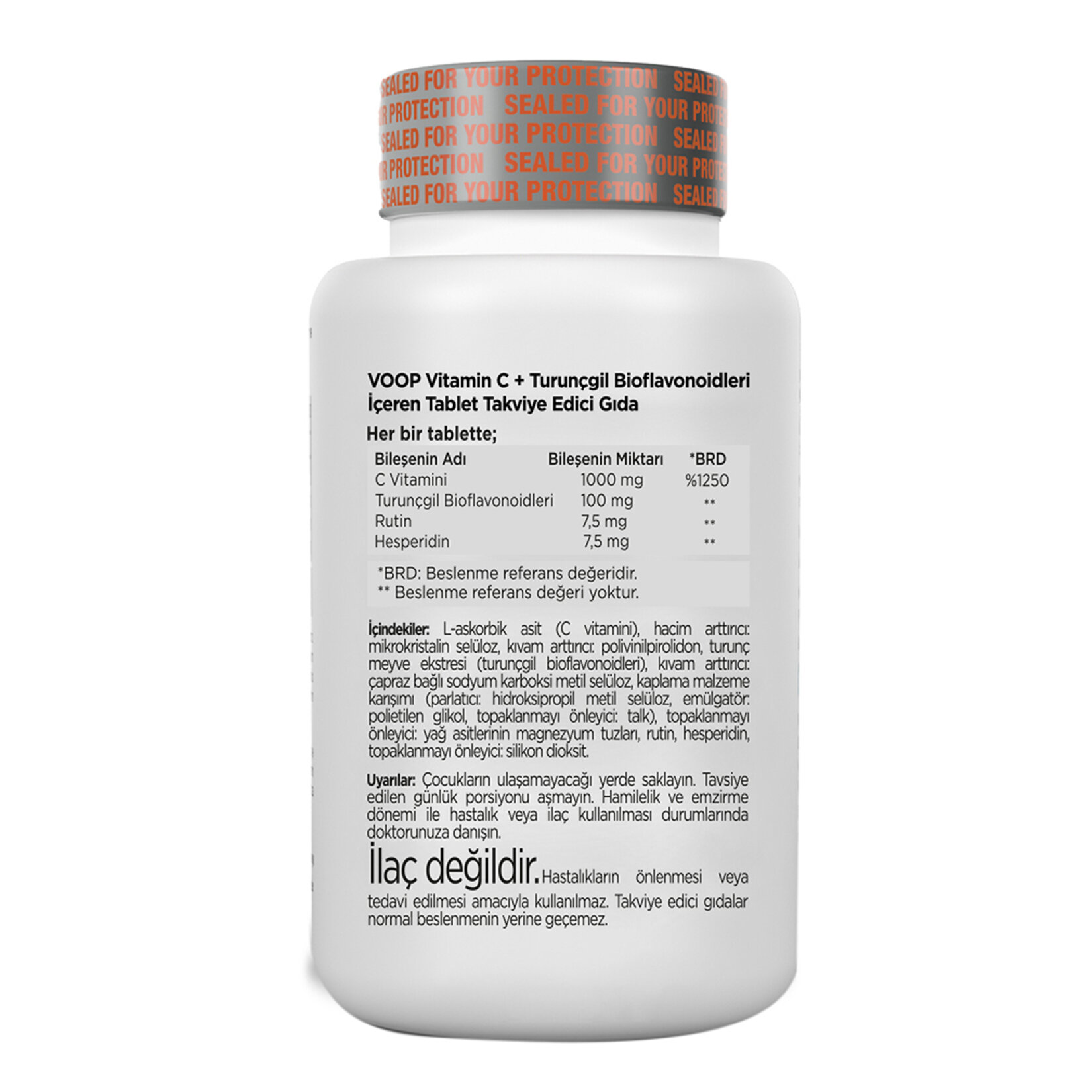 Voop Vitamin C + Turunçgil Bioflavonoidleri 1000 Mg 30'l