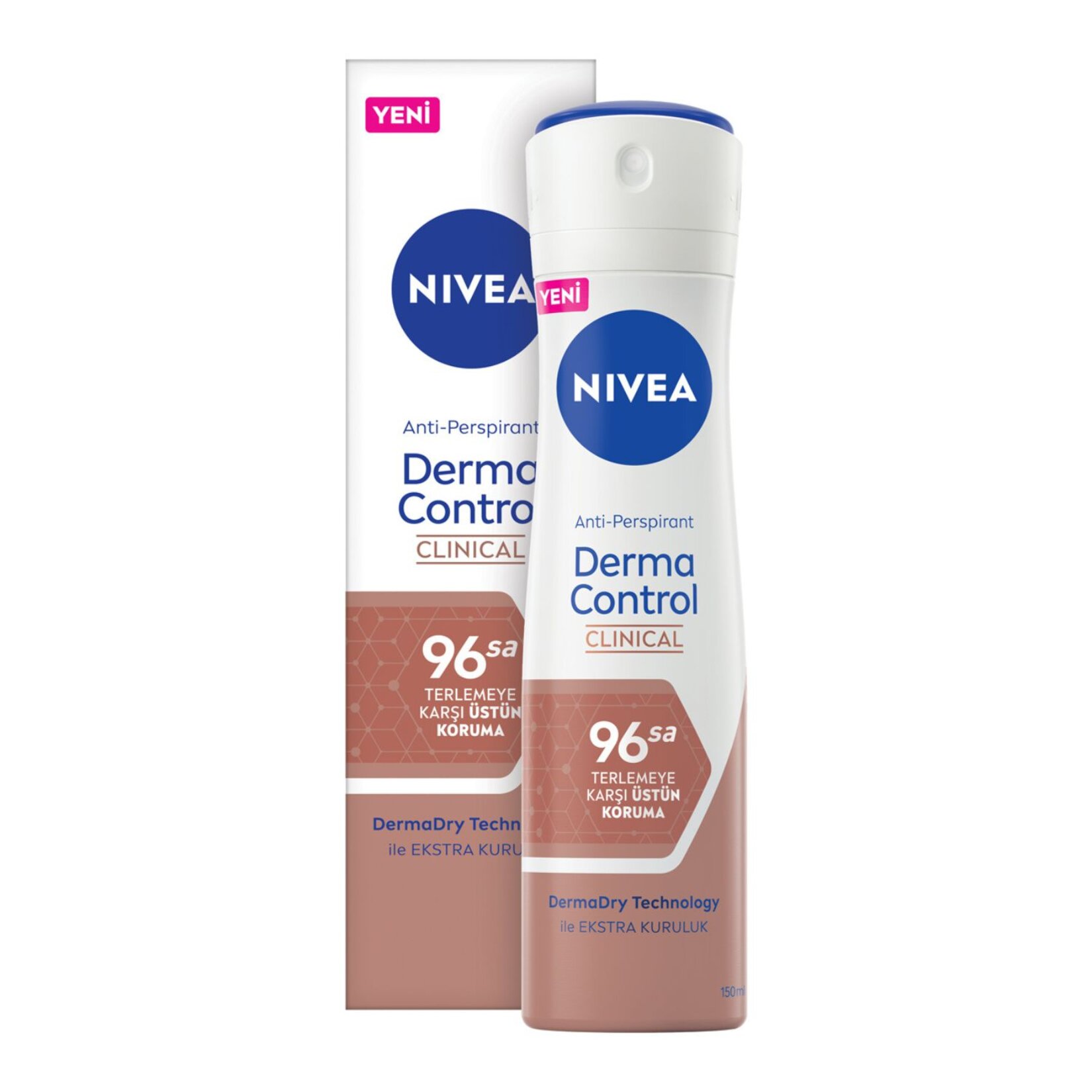 NIVEA Derma Control Clinical Kadın Sprey Deodorant 96 Saat Üstün Koruma ...