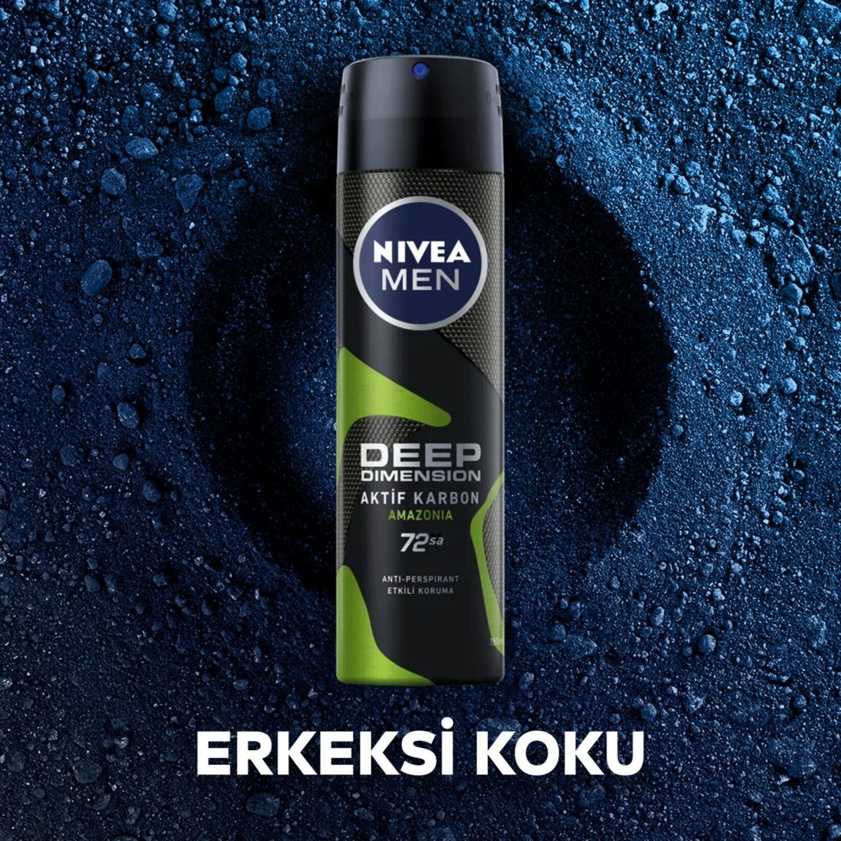 NIVEA MEN Erkek Sprey Deodorant Deep Dimension Amazonia 150 Ml
