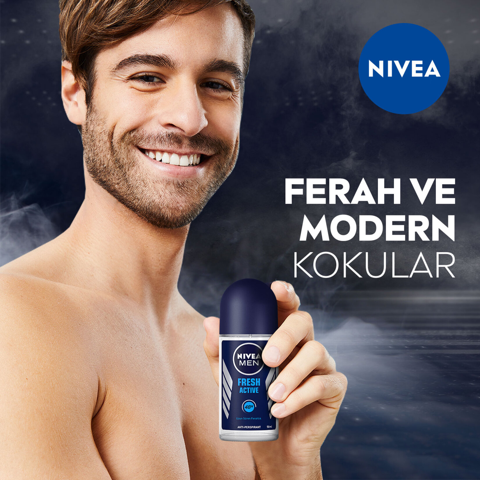 NIVEA Men Erkek Roll On Deodorant Fresh Active 50 ml