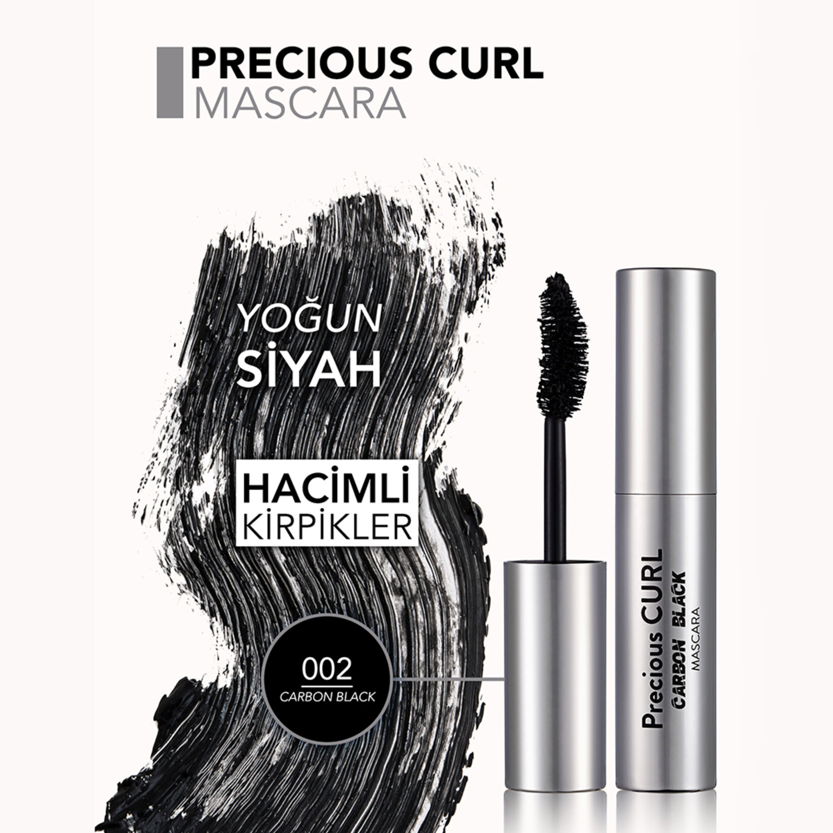 Flormar Precious Curl Kirpik Kıvırıcı Maskara - 001 Carbon Black